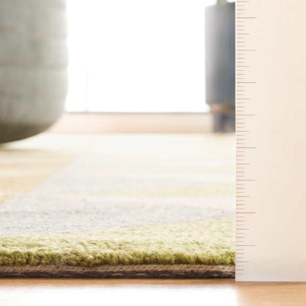 AllModern Glenwood Geometric Handmade Tufted Wool/Cotton Area Rug in ...