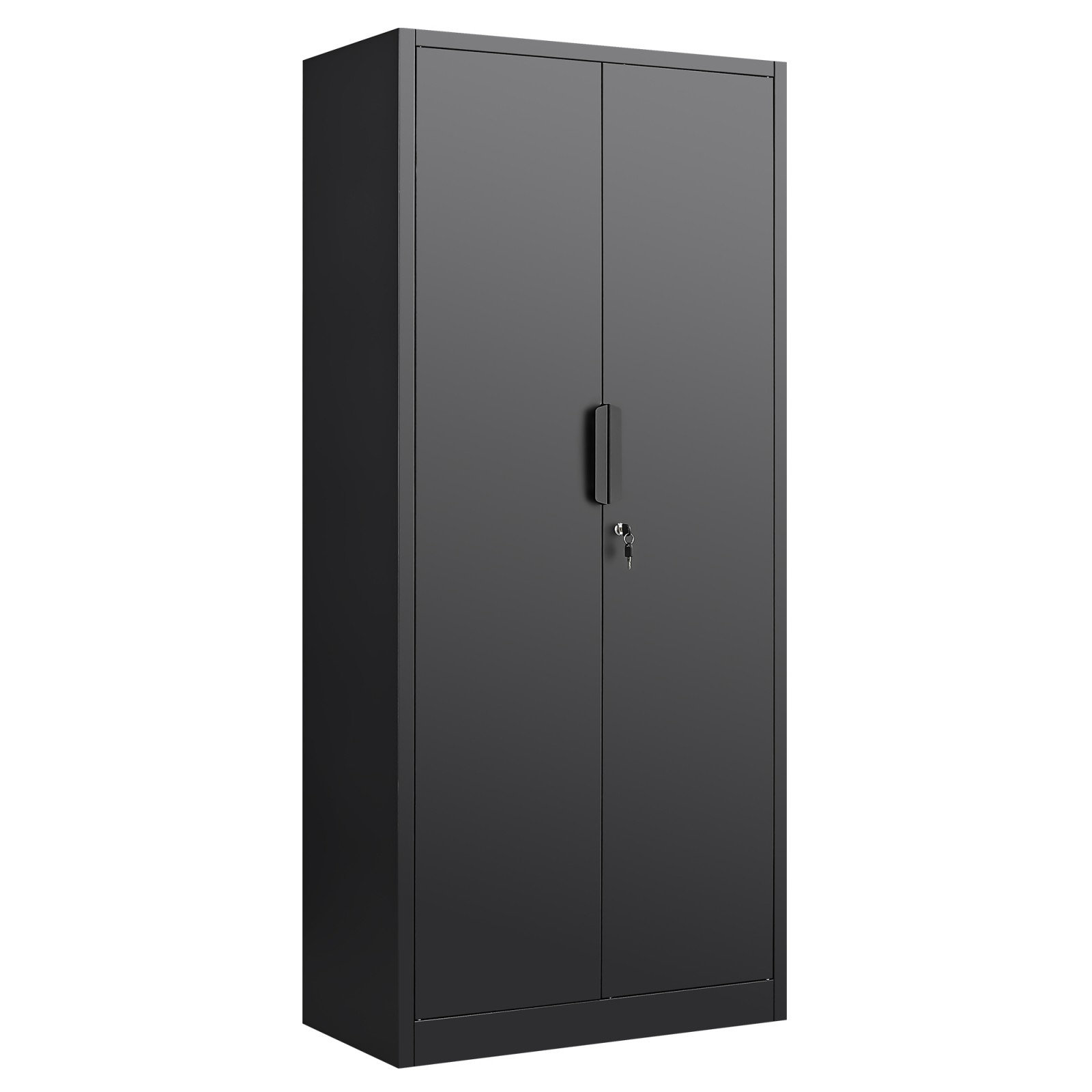 Ebern Designs Classeur 70 po à 2 portes avec serrure, 4 tablettes ...