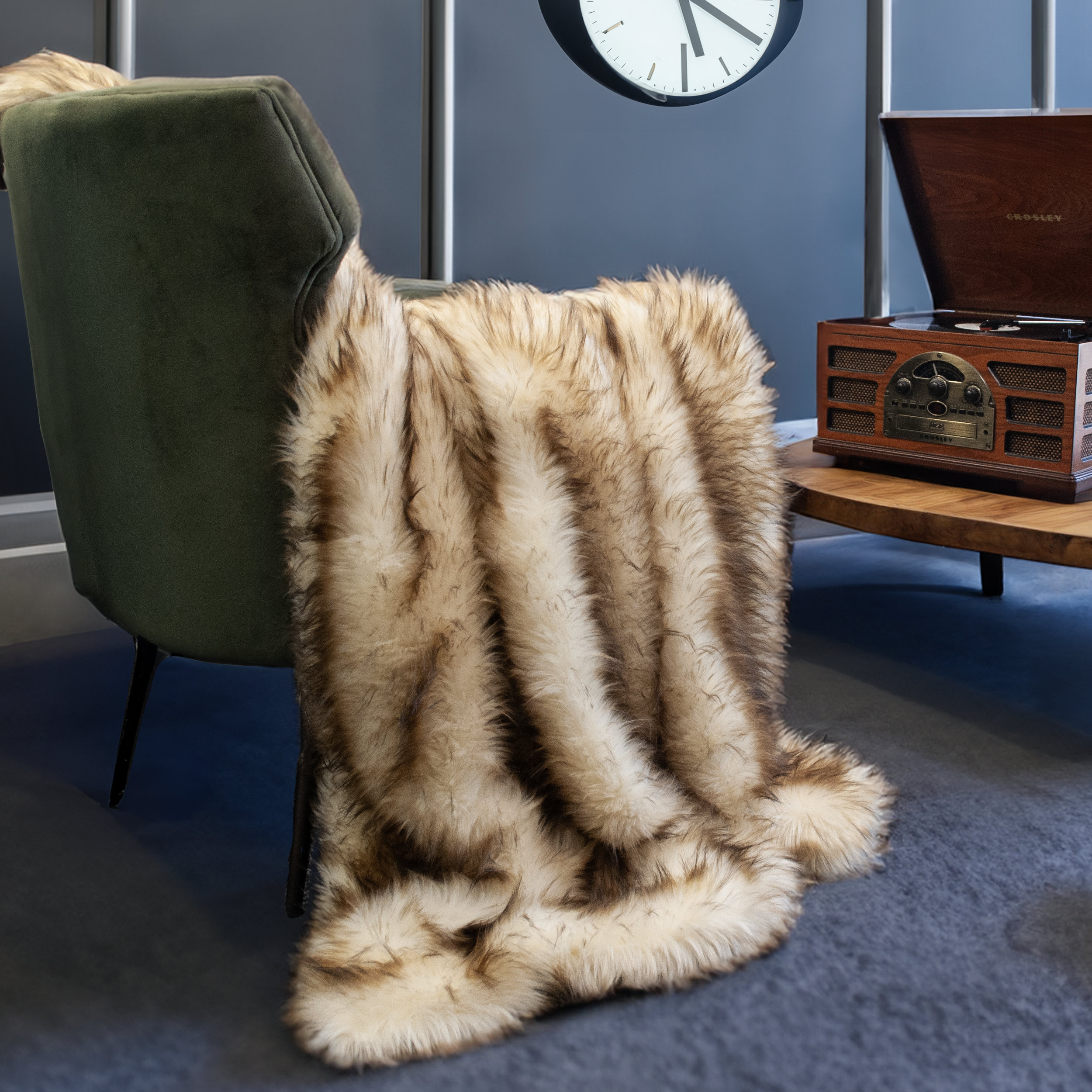 Thomas Collection® Flame Point Lynx Luxury Faux Fur Throw Blanket ...