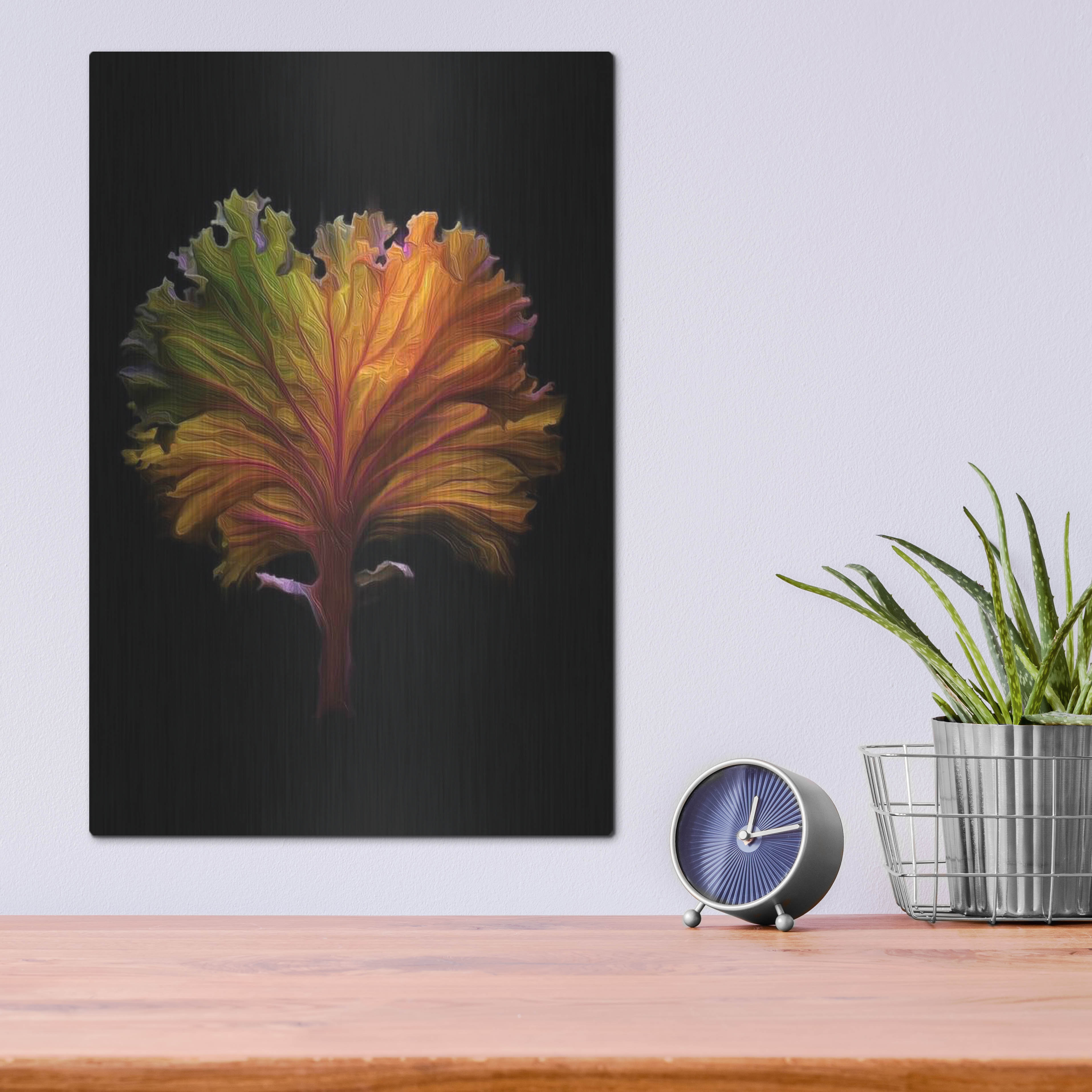 Latitude Run® 'Peacock Leaf' by Dante Plata Metal Wall Art | Wayfair