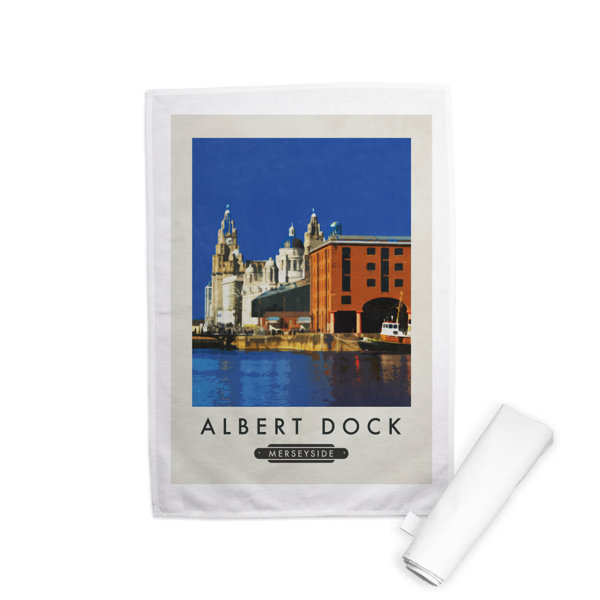 Happy Larry Albert Dock, Liverpool Tea Towel | Wayfair.co.uk