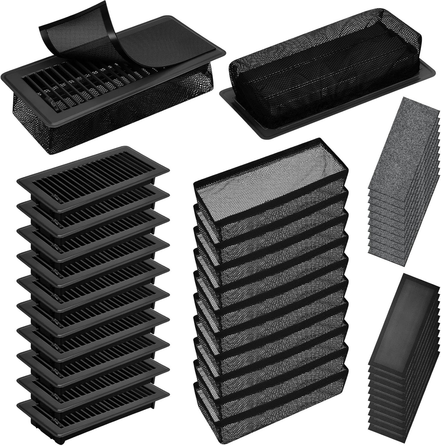 ATC CABINETS 40 Pcs 4" x 10" Floor Register Set Include Metal Vent ...