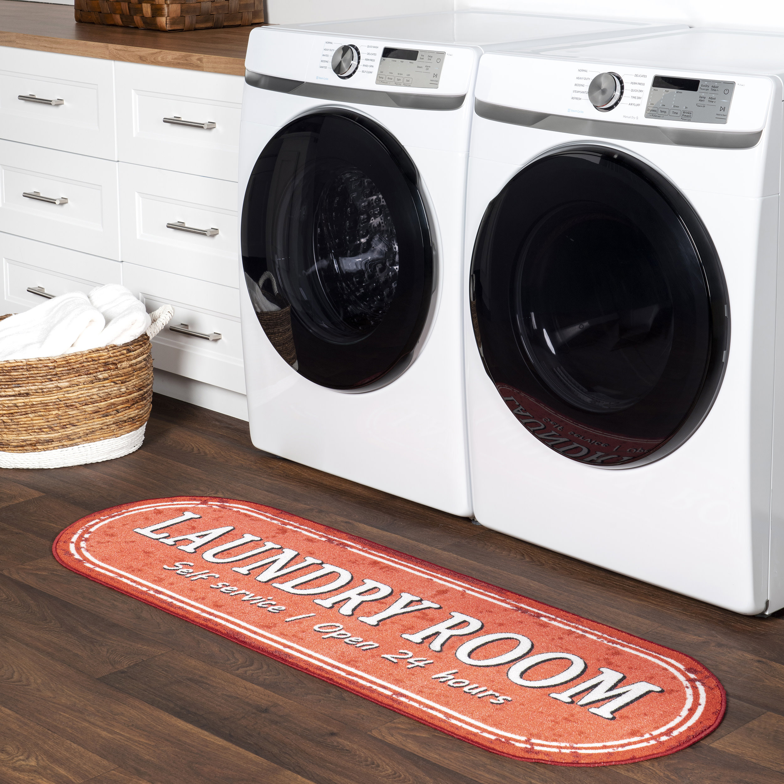 Trinx Graphic Machine Washable Laundry Mat & Reviews | Wayfair