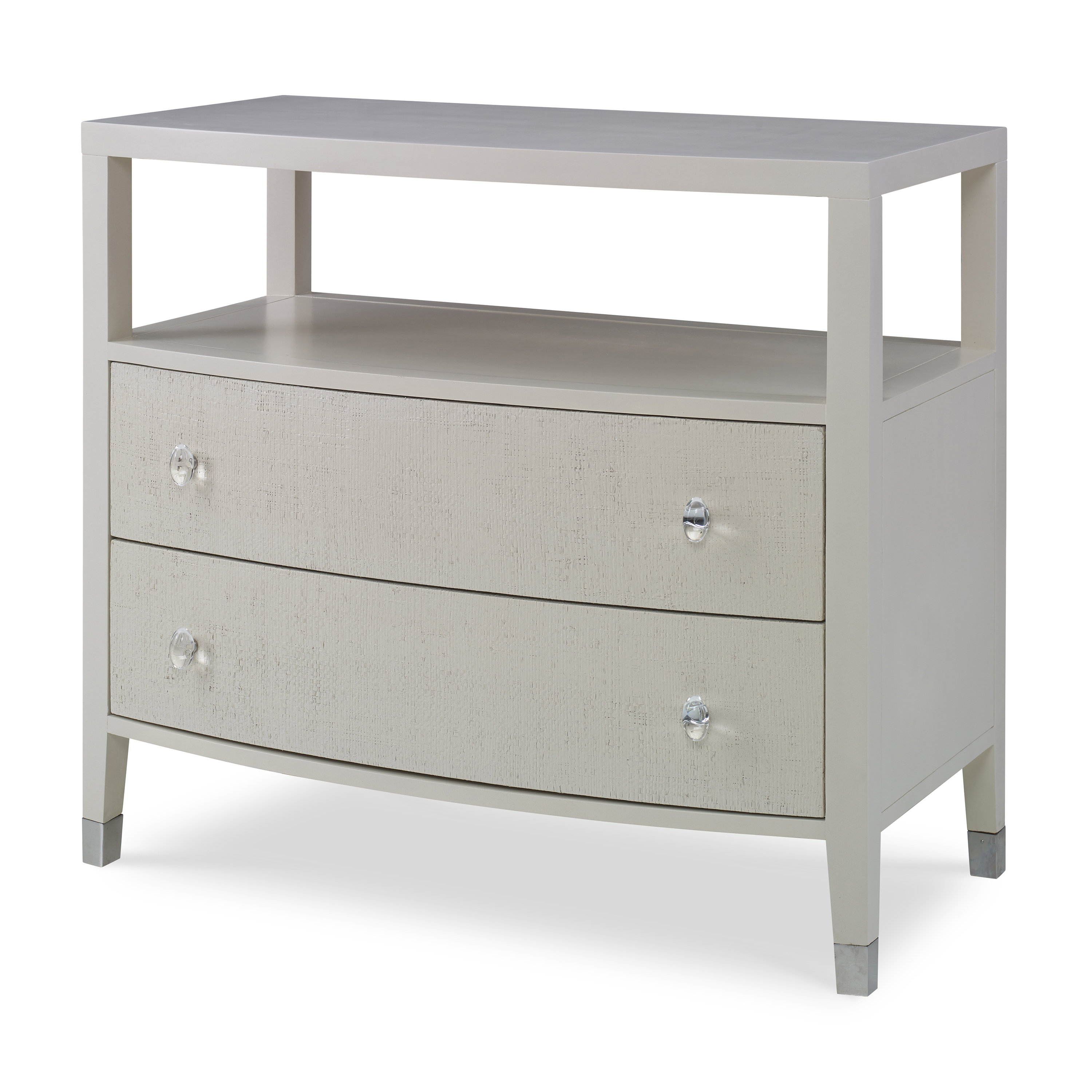 Ambella Home Collection Raffia 2 - Drawer Nightstand in Linen | Wayfair