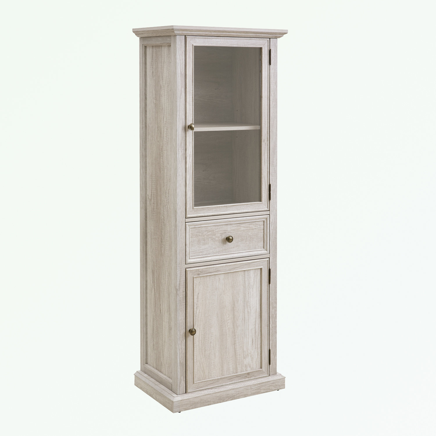 Astoria Grand Storage Cabinet with Glass Doors and one drawer | Wayfair