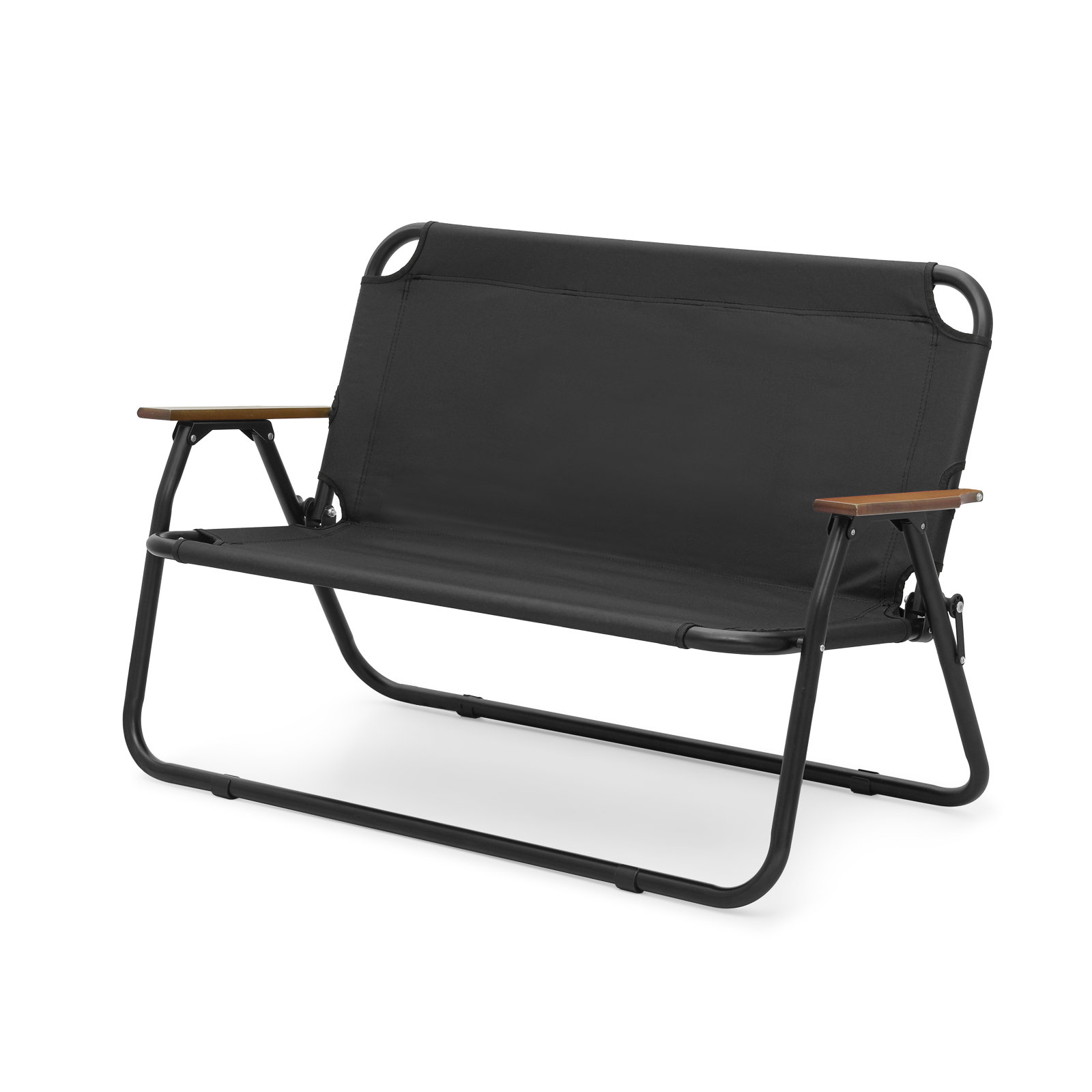 Freeport Park® Clauson Folding Camping Bench Loveseat Double Chair Seat ...