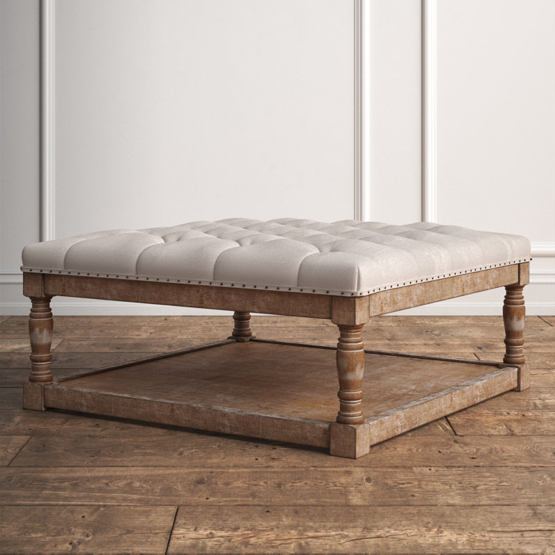 Ophelia & Co. Fontanet 34" Wide Tufted Square Cocktail Ottoman/Coffee ...