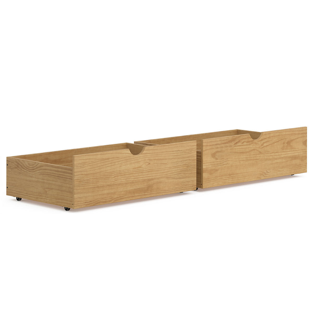 Rebrilliant Under Wood Bed Storage Drawers | Wayfair