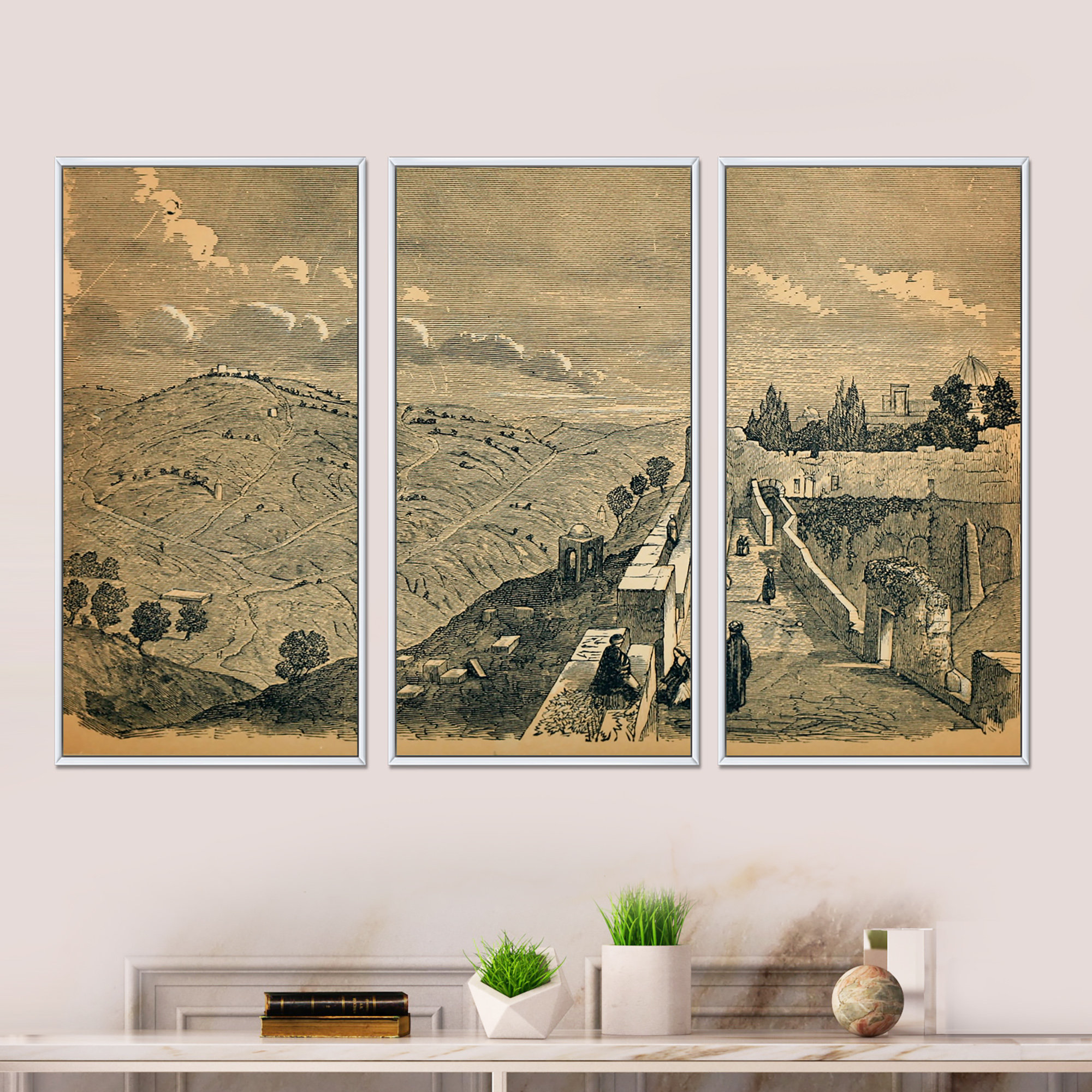 Winston Porter Vintage Christian Scenerey - Modern Framed Canvas Wall ...