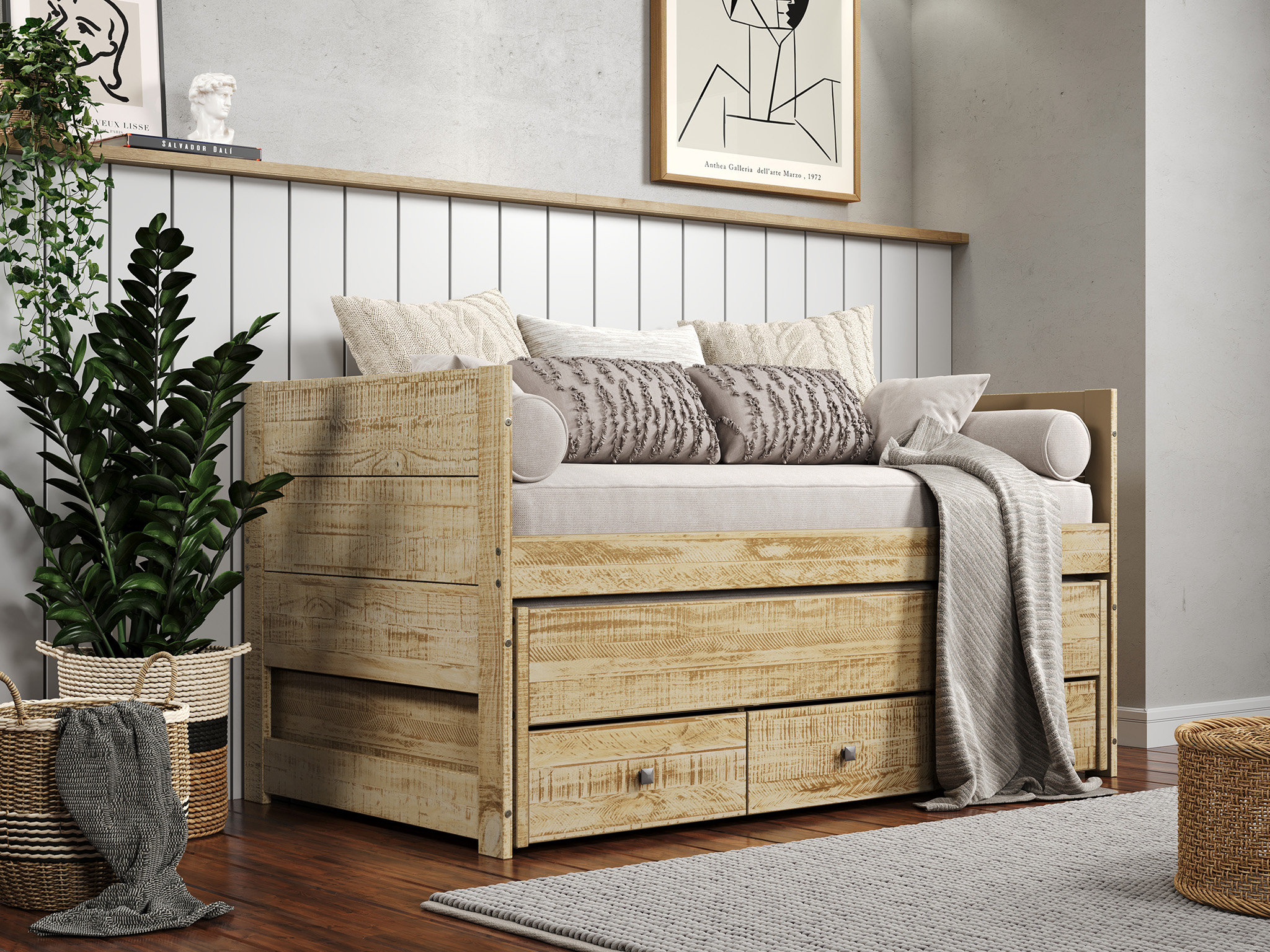 Harriet Bee Nailsworth Twin 3 Drawer Solid Wood Mate's & Captain's Bed ...