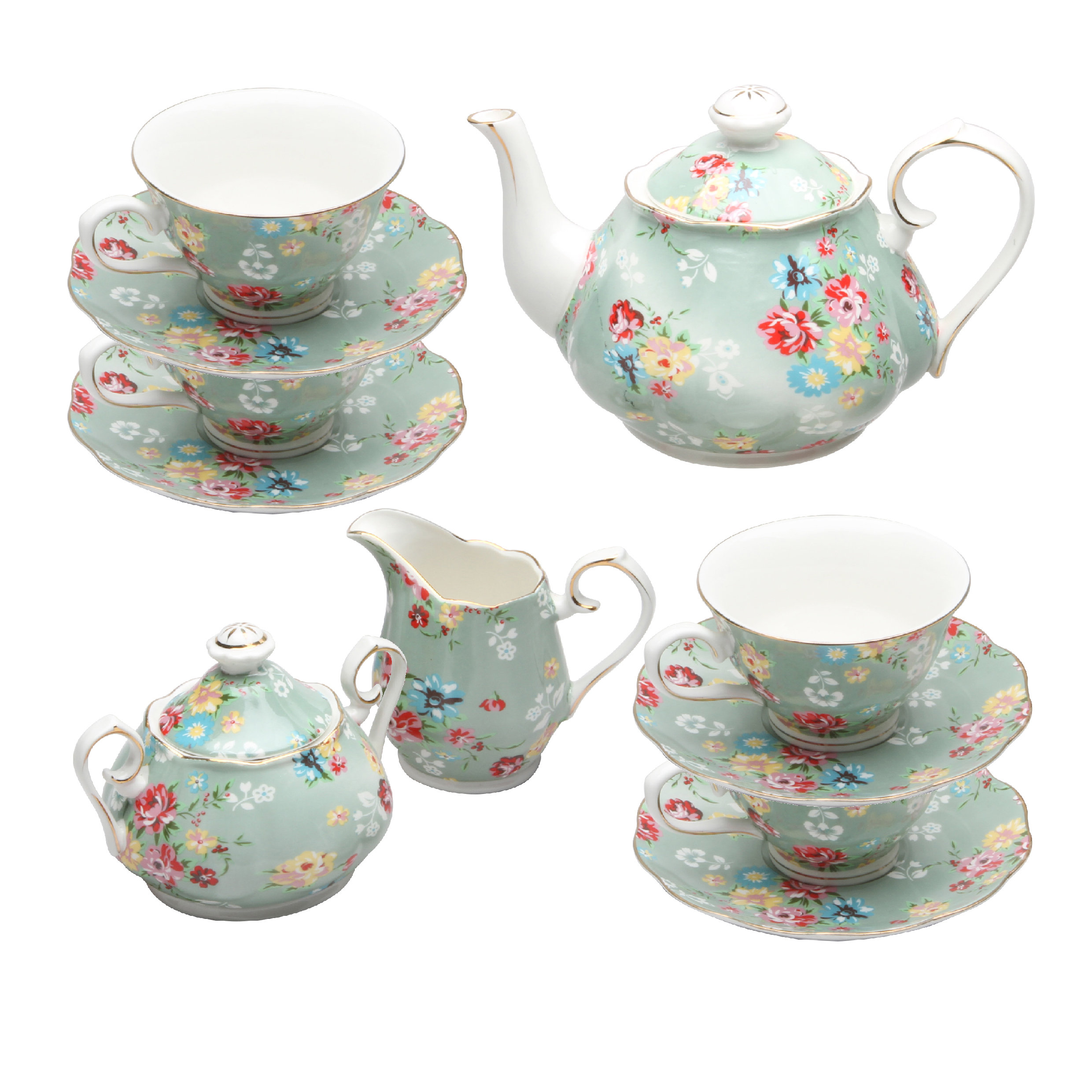 Coastline Imports Grace's Tea Ware 32oz. Floral Teapot & Reviews | Wayfair