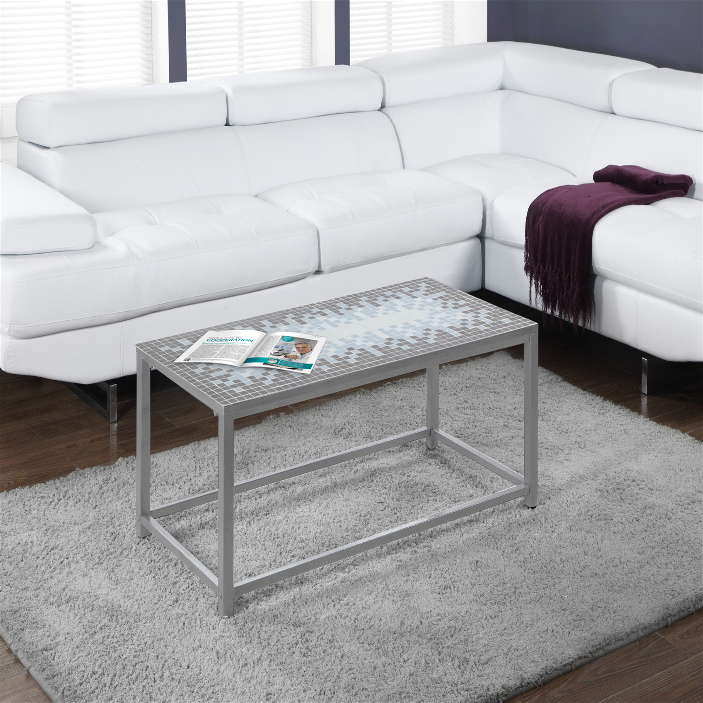 Latitude Run® Versatile Coffee Table With Open Bottom And Spacious ...