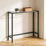 17 Stories Modern Narrow Console Table With Tempered Glass Top, Slim ...