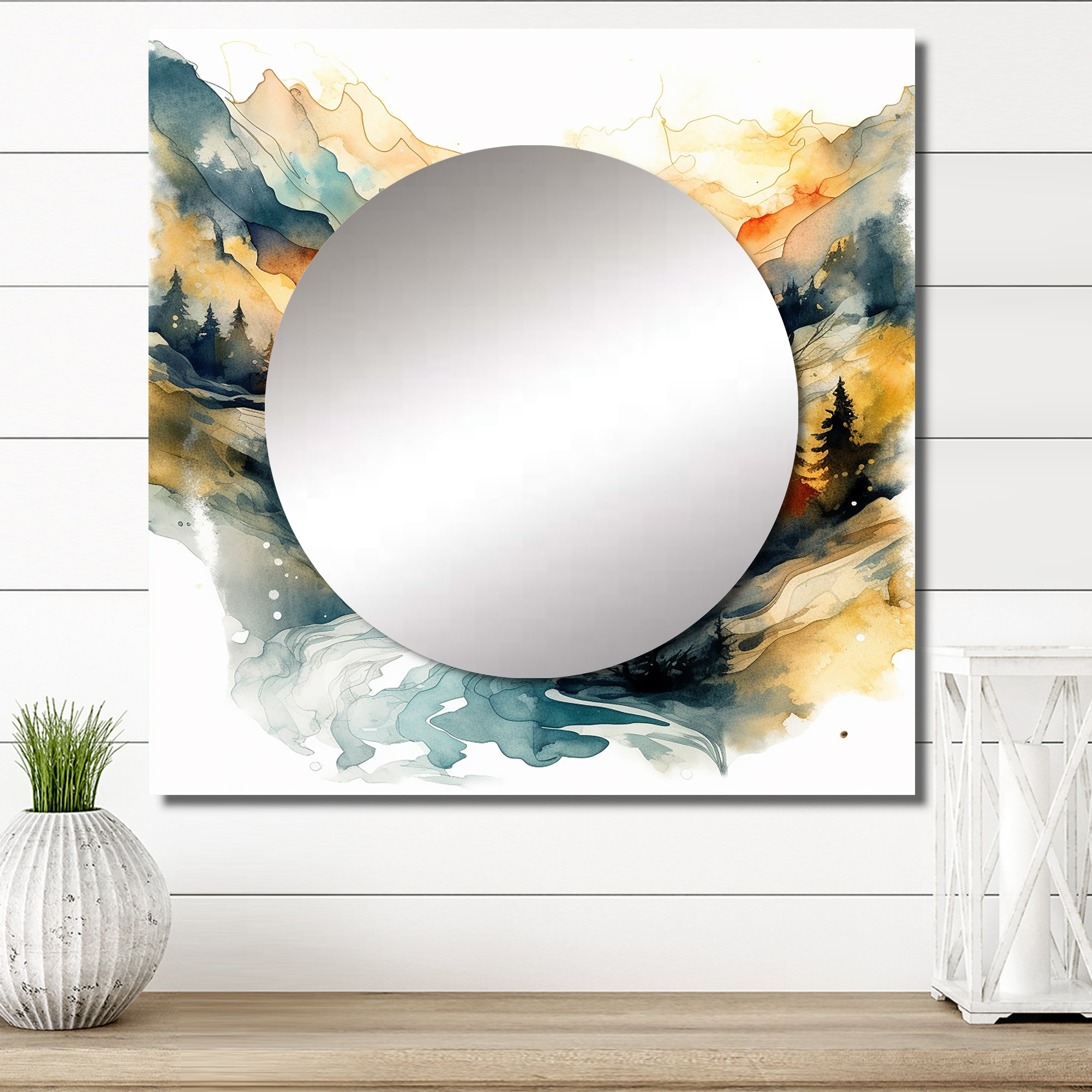 East Urban Home Ellenson - Scandinavian Square Mirror Wall Art For ...
