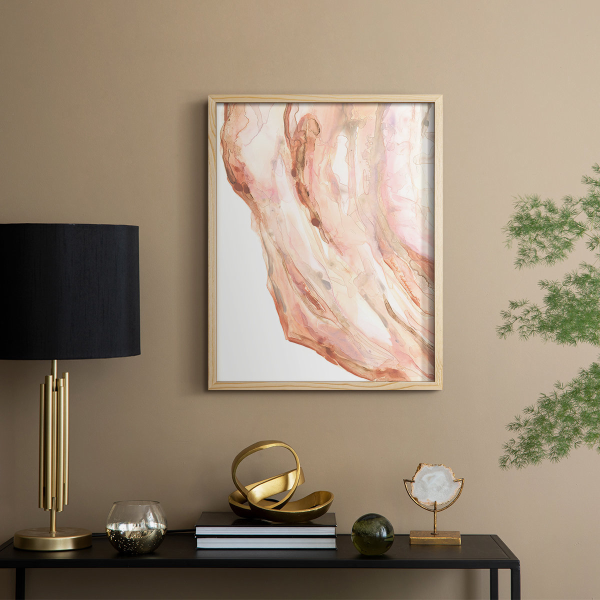 Ivy Bronx Rose Quartz II Framed Print - Solid Wood | Wayfair