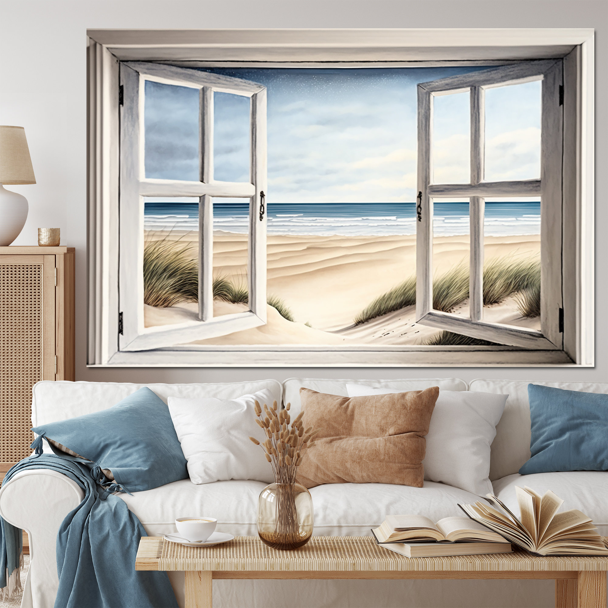Dovecove Window To The Beach IV - Beach Canvas Wall Art | Wayfair