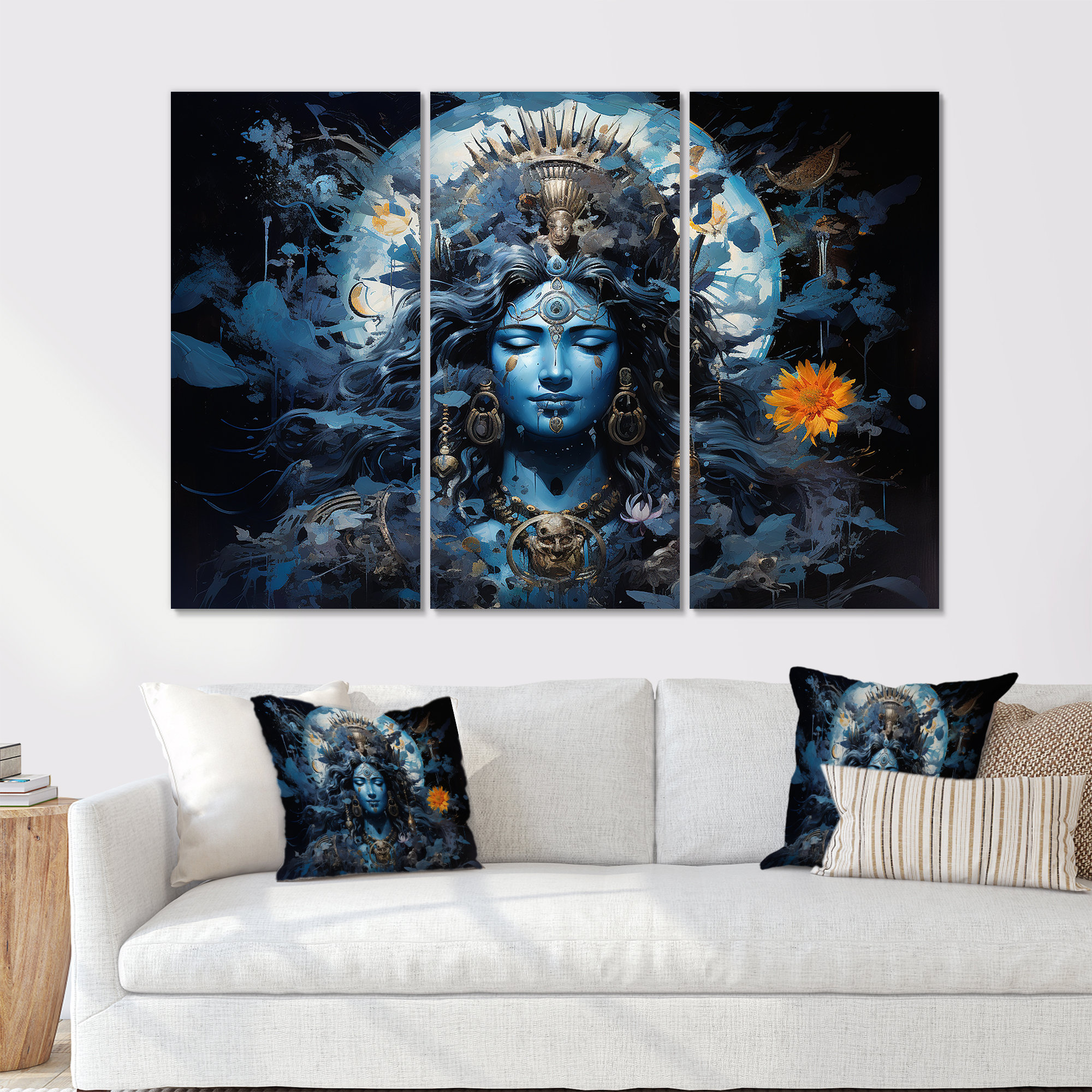 Astoria Grand Hinduism Shivas Cosmic Cobalt I - Hinduism Wall Art Print ...