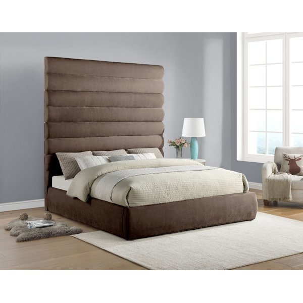Meridian Furniture USA Adam Chenille Fabric Bed | Wayfair