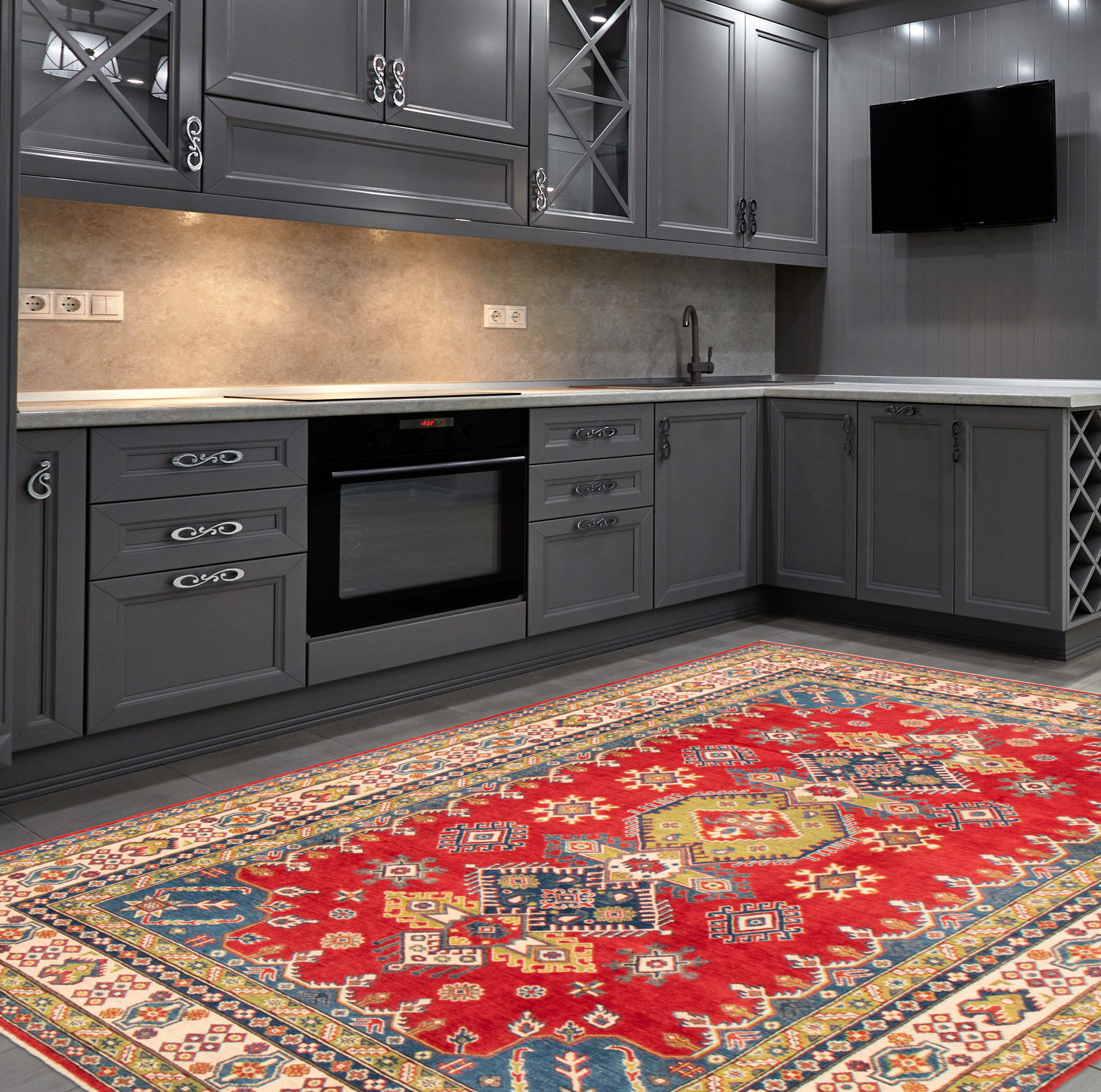Isabelline Malci Gazni Red Rug 6'7" X 10'8" | Wayfair