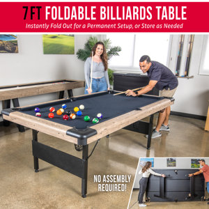 GoSports Portable Pool Table - No Assembly Required Folding Billiard ...