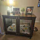 Archie & Oscar™ Archie & Oscar Dog Crate Furniture with Wheels, Feeding ...