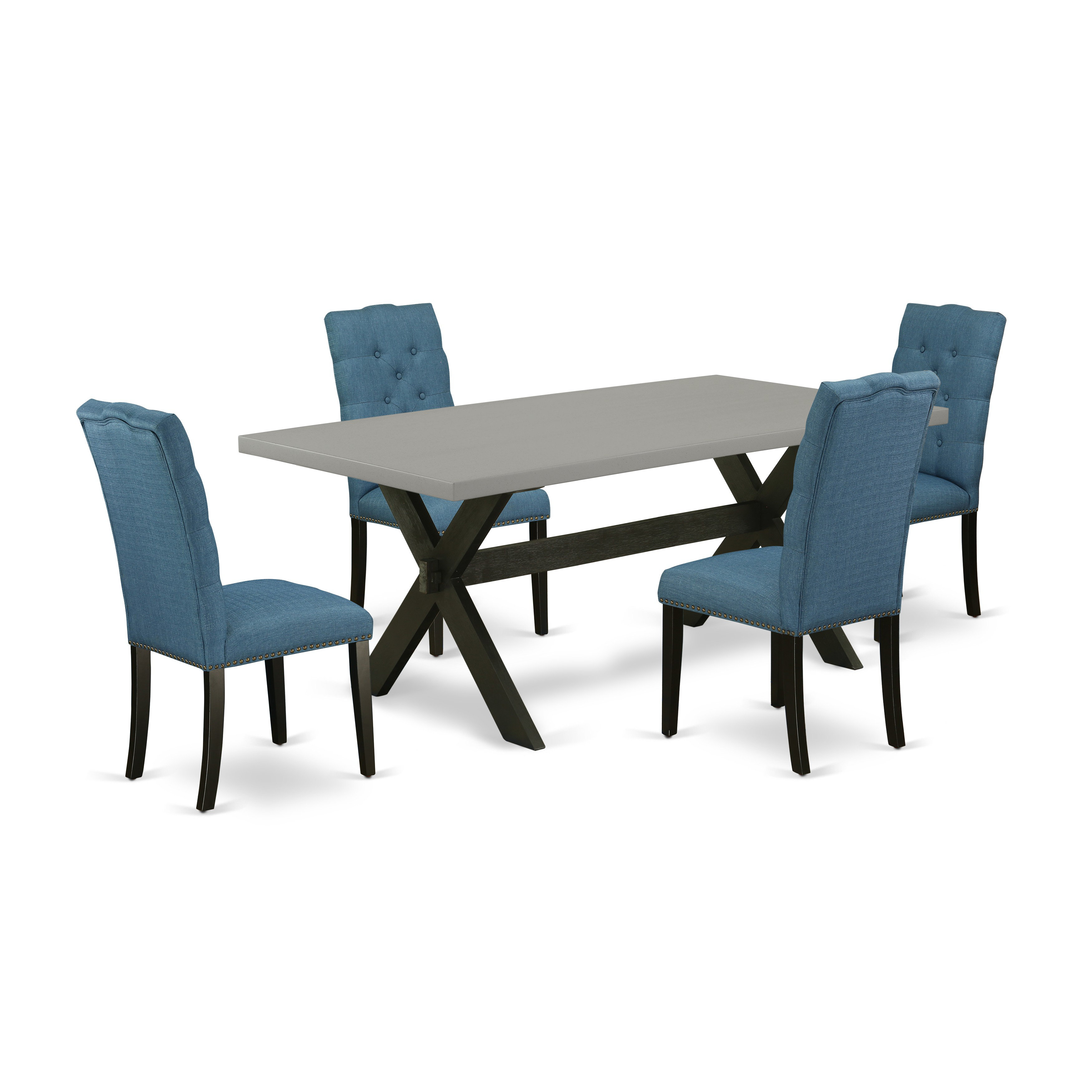 Red Barrel Studio® 4 - Person Acacia Solid Wood Dining Set | Wayfair