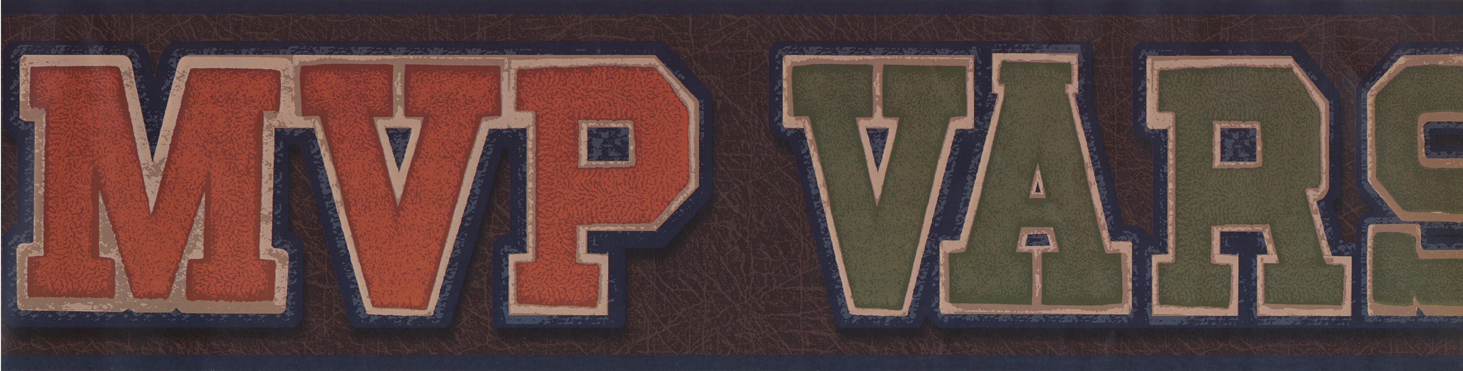 CONCORD WALLCOVERINGS ™ Sport Athlete MVP Varsity Wall Border | Wayfair