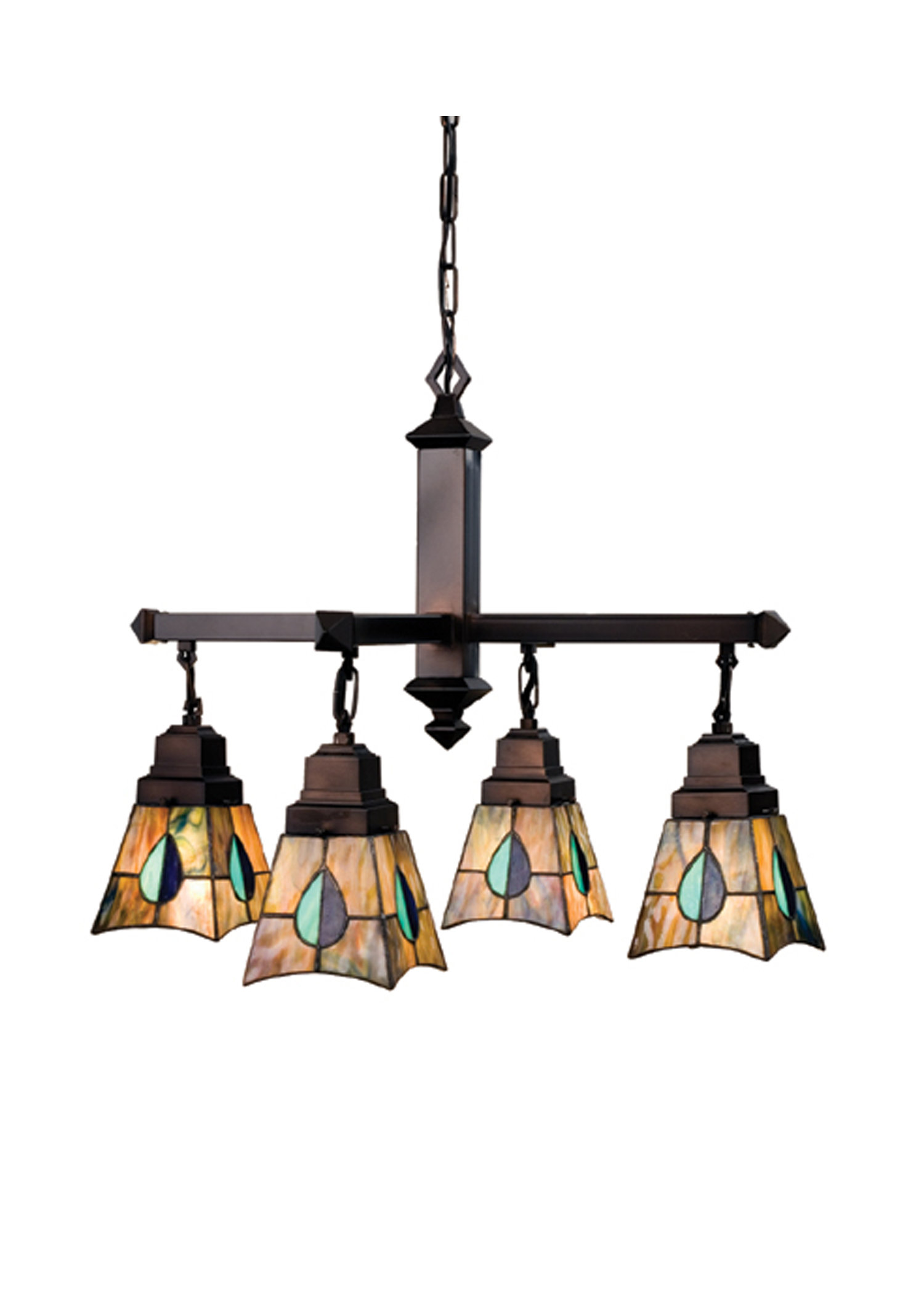 Meyda Lighting Mackintosh Leaf 4-Light Shaded Chandelier | Perigold