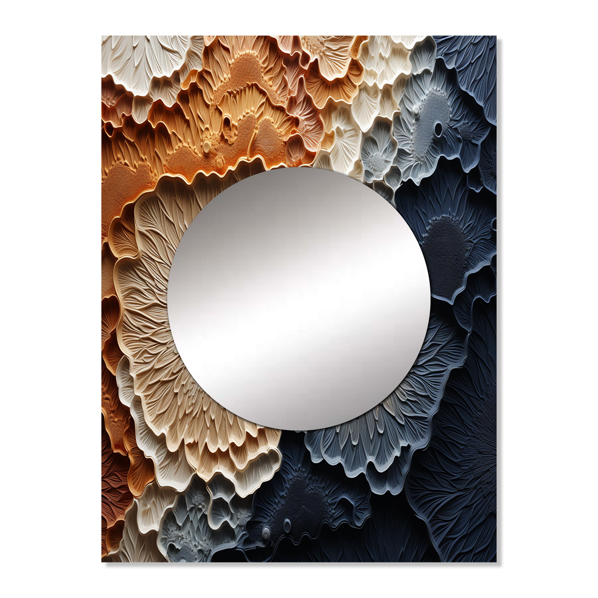 East Urban Home Hereth Beige And Blue Minimalism Stone Geode - Stone ...