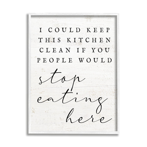 Stupell Industries " Keep This Kitchen Clean Funny Phrase " by Lil' Rue ...