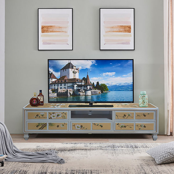 LORENZO TV Cabinet Painted Light Luxury Cabinet 78.7'' Media Console ...