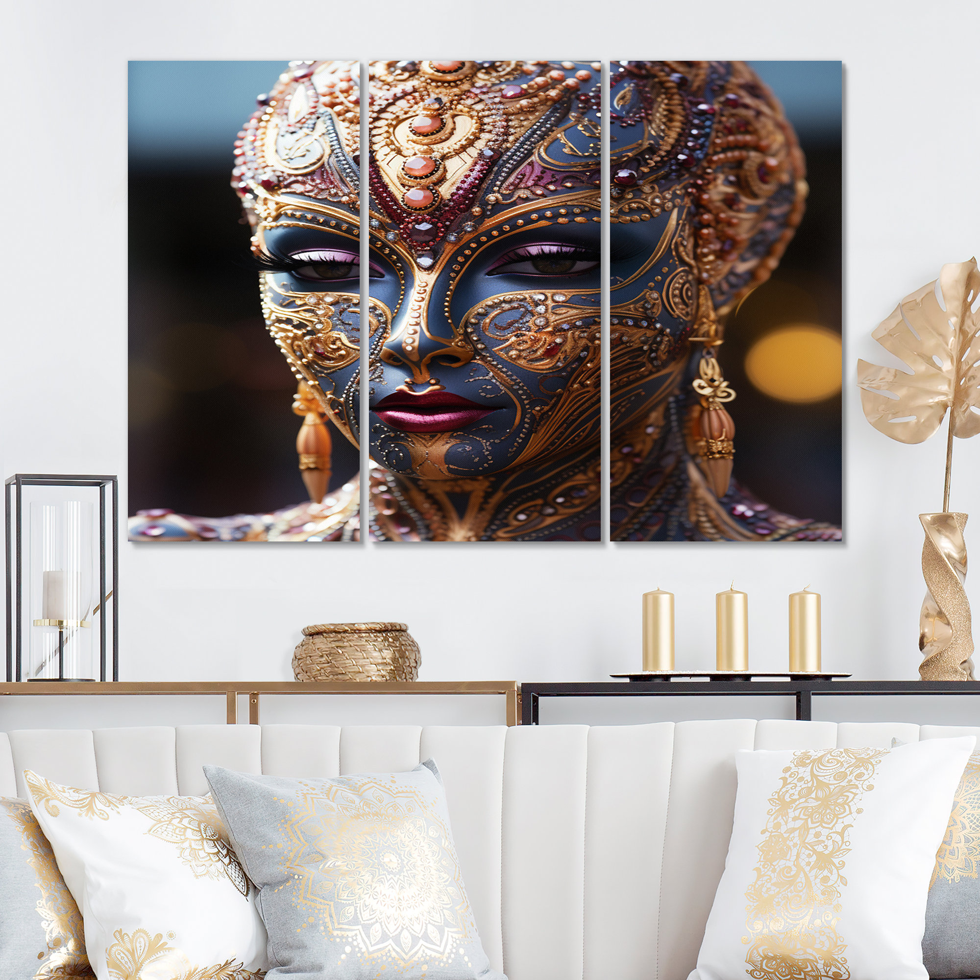 Trinx Exquisite Portrait Of Divine Goddess II 3 Pieces | Wayfair