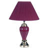 Rosdorf Park Ervinas 27" Silver Ceramic Bedside Table Lamp With Magenta ...