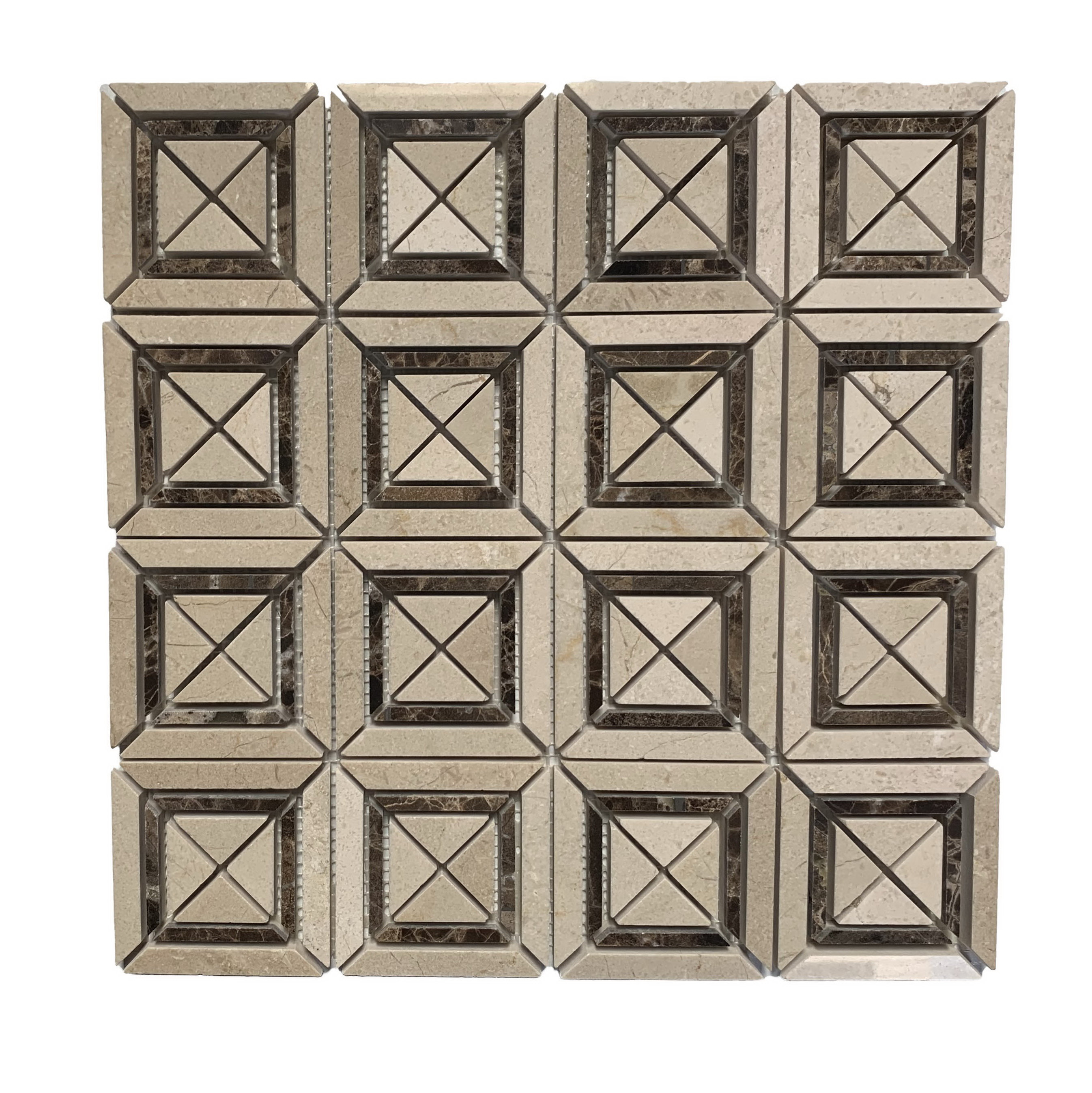 Bloom Stone 4" x 4" Marble Novelty Mosaic Wall & Floor Tile | Wayfair