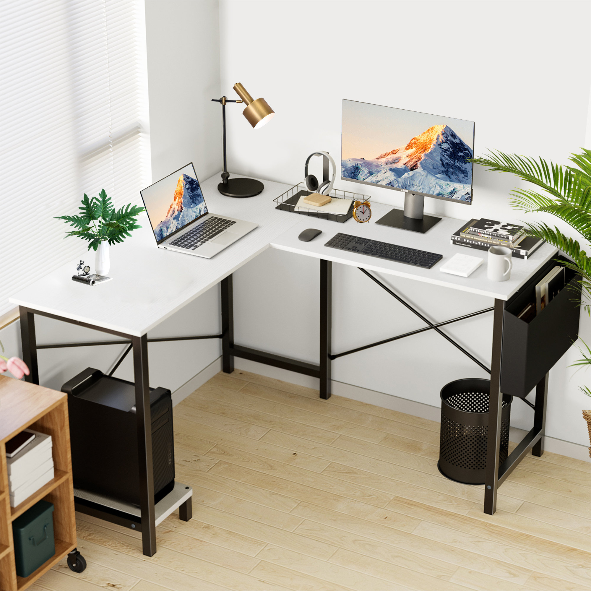 17 Stories Geneiva 50'' W L-Shaped Computer Desk | Wayfair