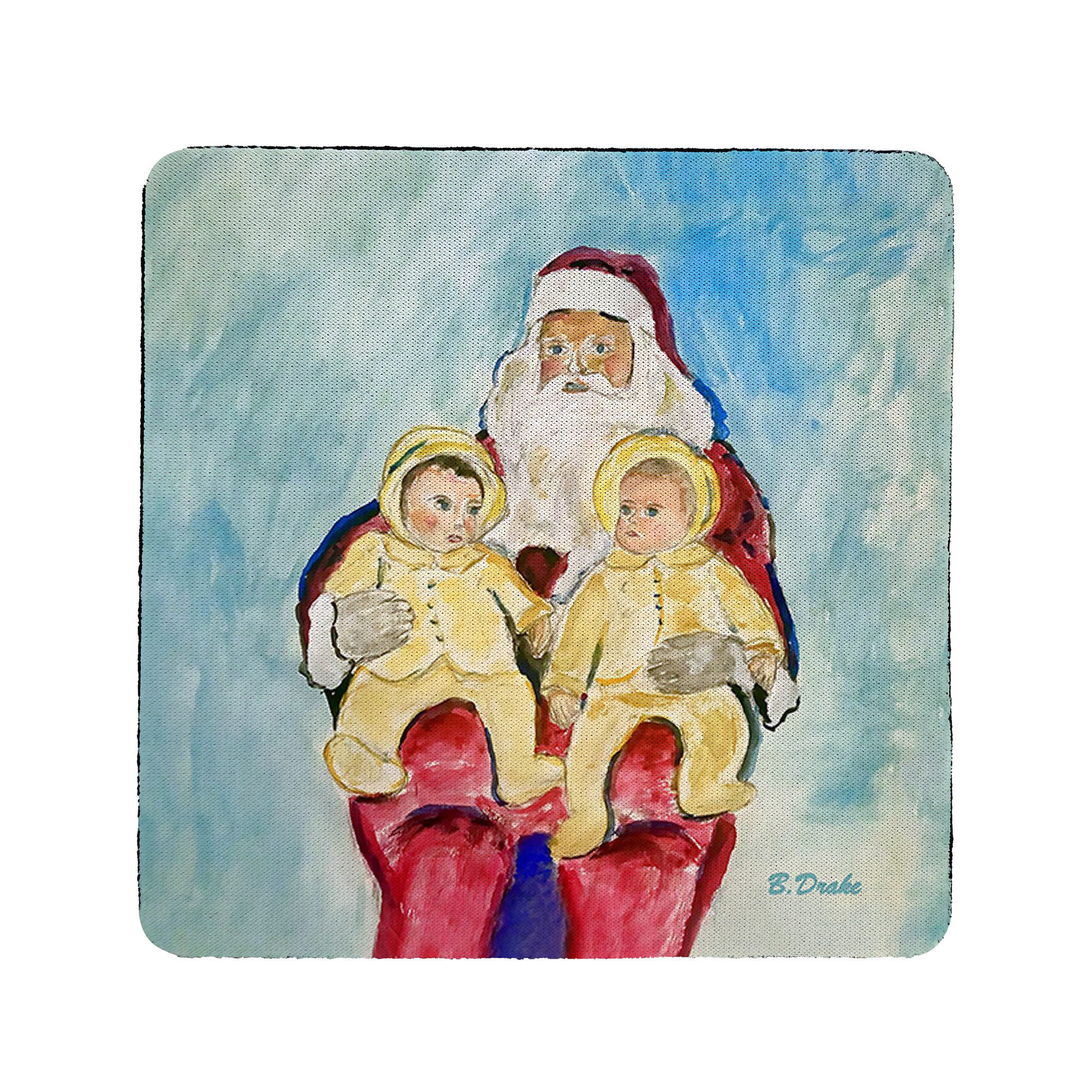 Breakwater Bay Santa and Twins Coaster Set of 4 | Wayfair