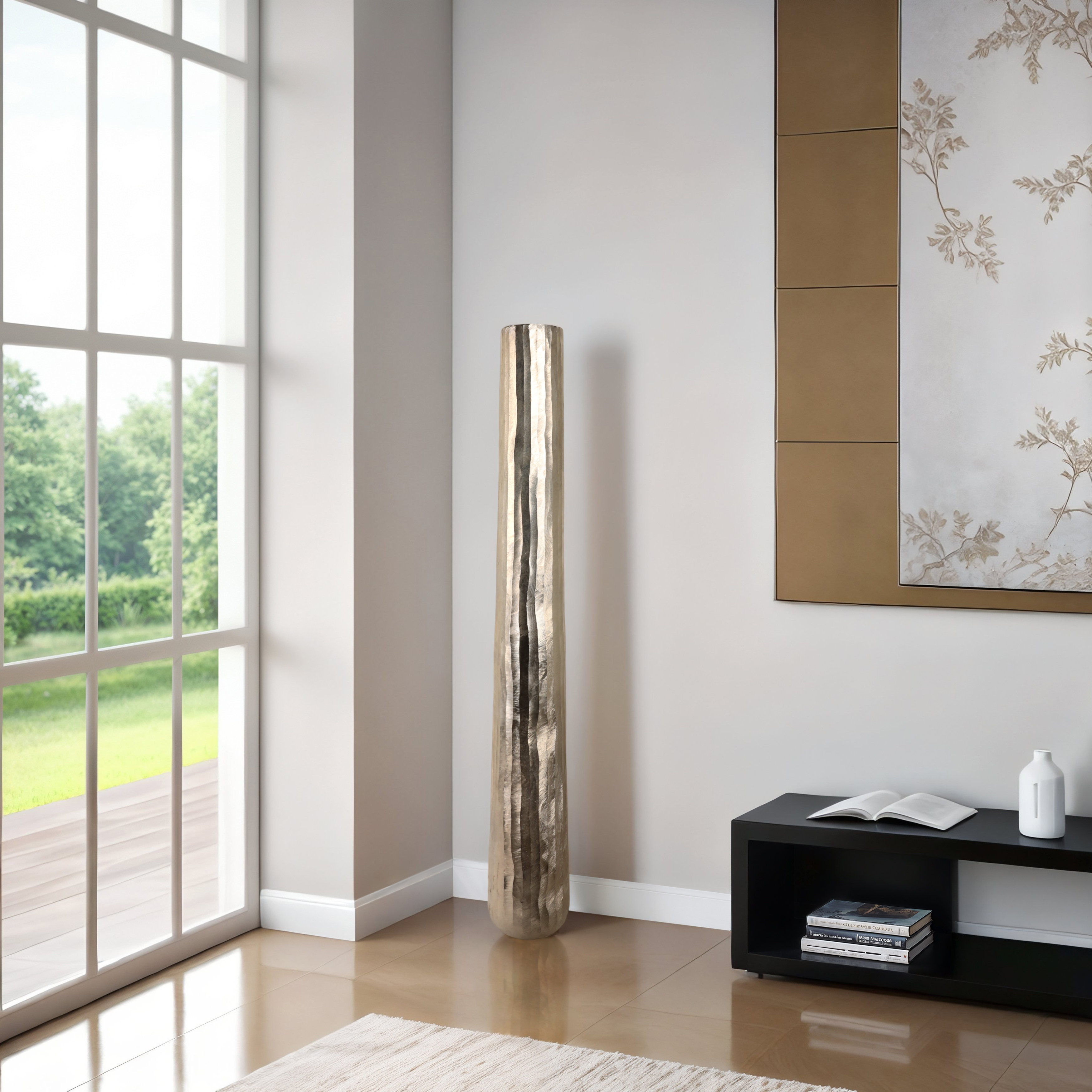 Everly Quinn Barkley Modern Metal Aluminum Vase Sleek Decorative ...