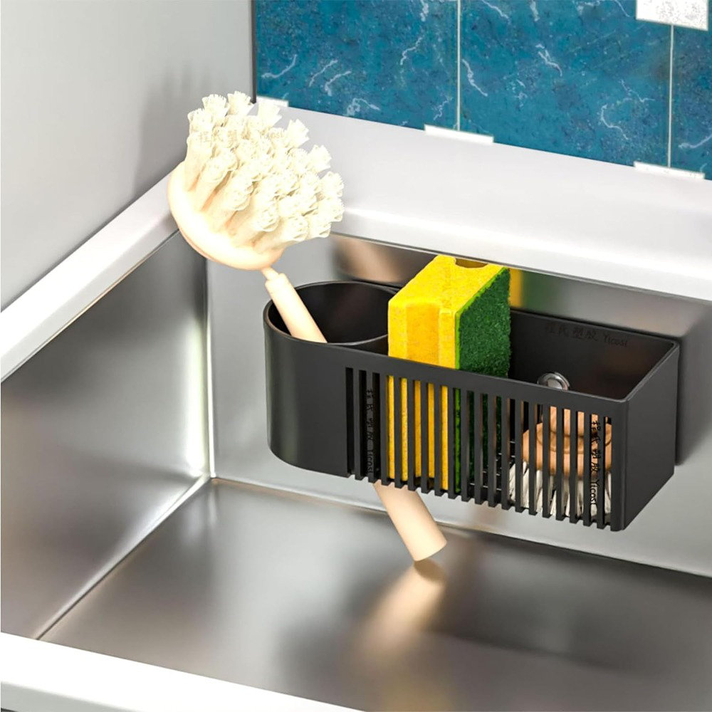 MAXAYA 2-In-1 Dish Wand Holder & Sponge Holder For Kitchen Sink Hanging ...