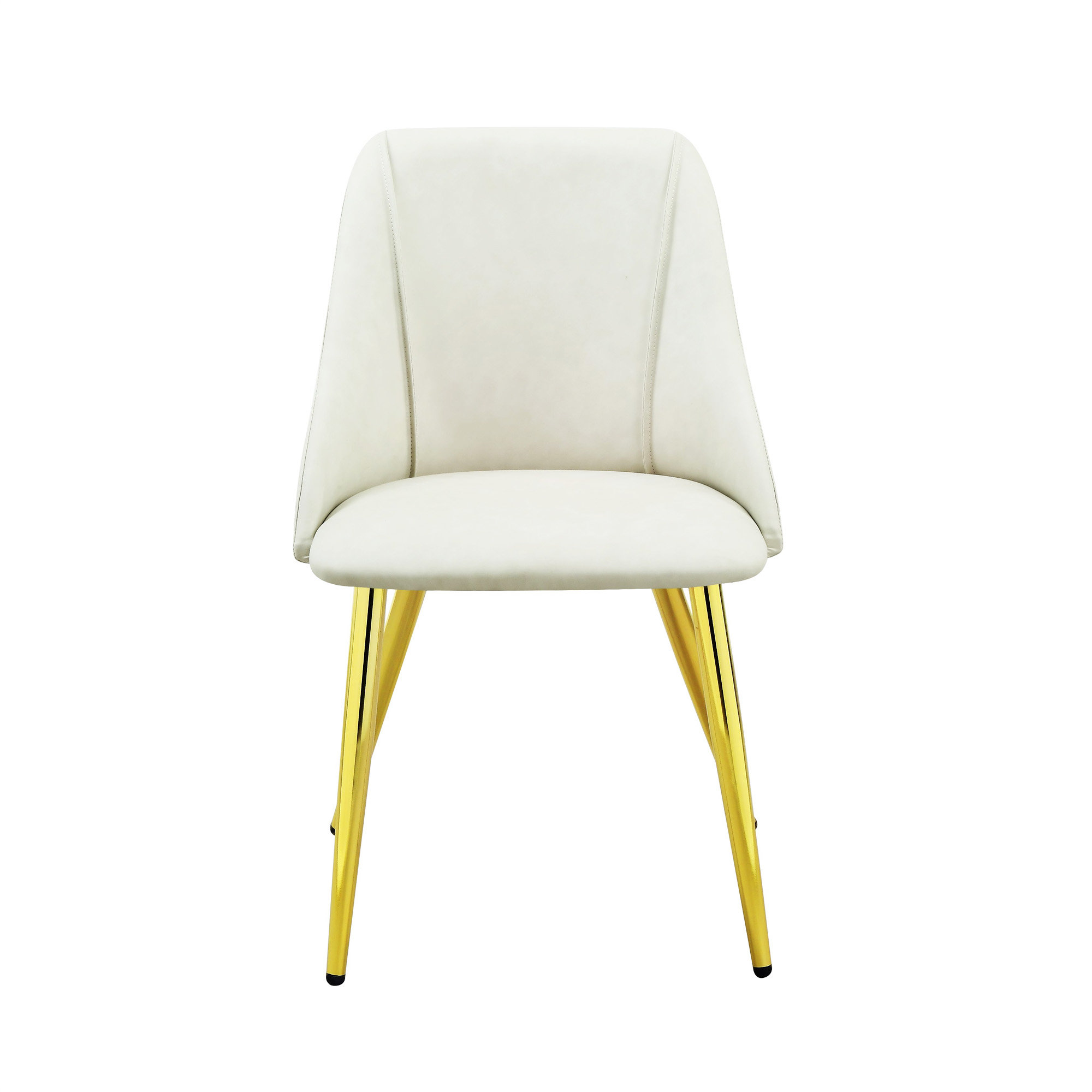 Mercer41 Gaines White Synthetic Leather Side Chair,Upholstered dining room chair,dinning chair ...