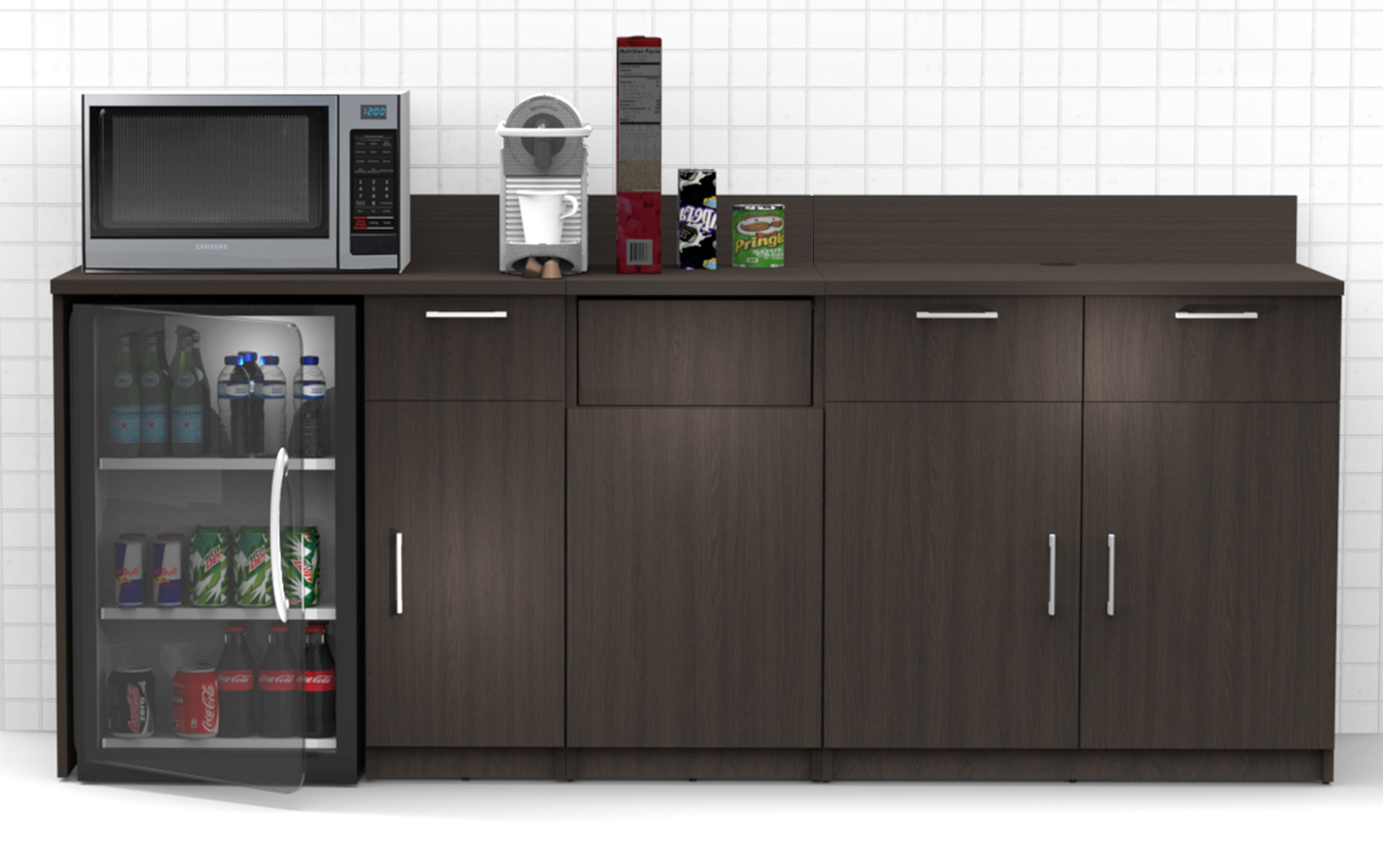 Breaktime Commercial Grade Coffee Kitchen Lunch Room Cabinets Fully ...