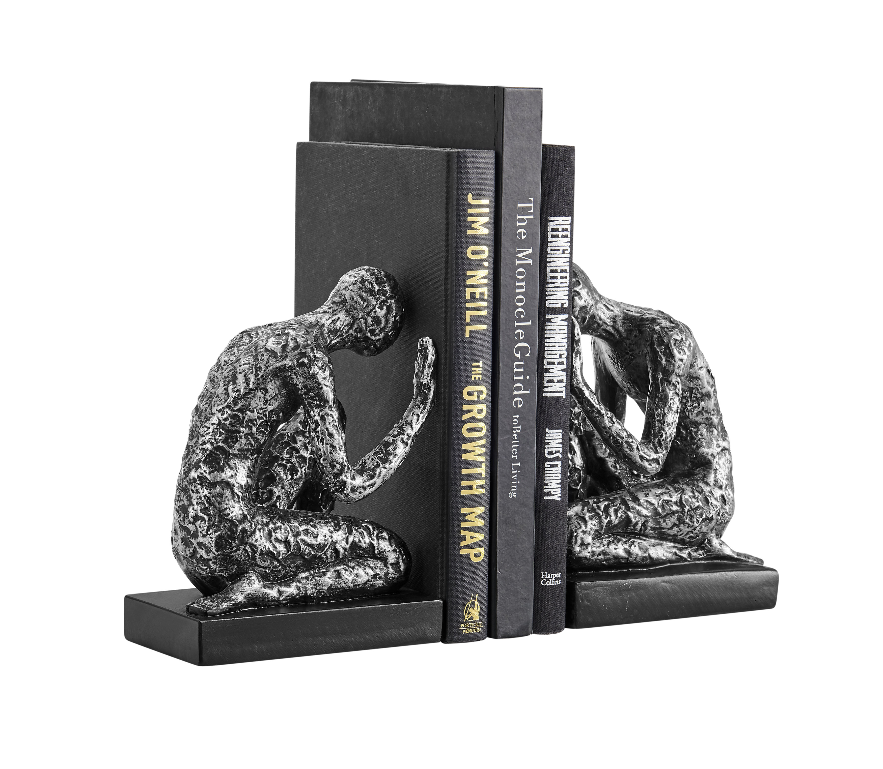 Trinx Nolley Kneeling Figure Non Skid Bookends | Wayfair