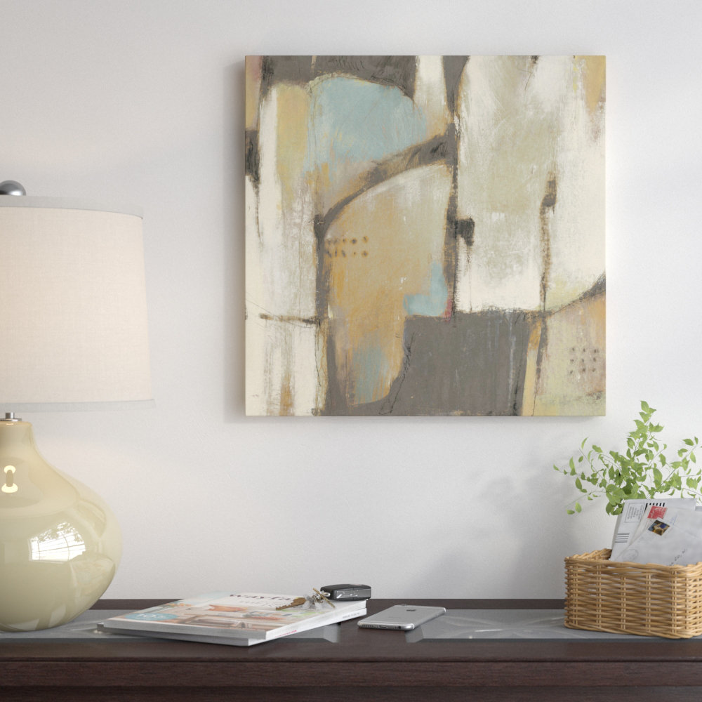 East Urban Home 'Structural Abstract I' Painting Print on Wrapped ...