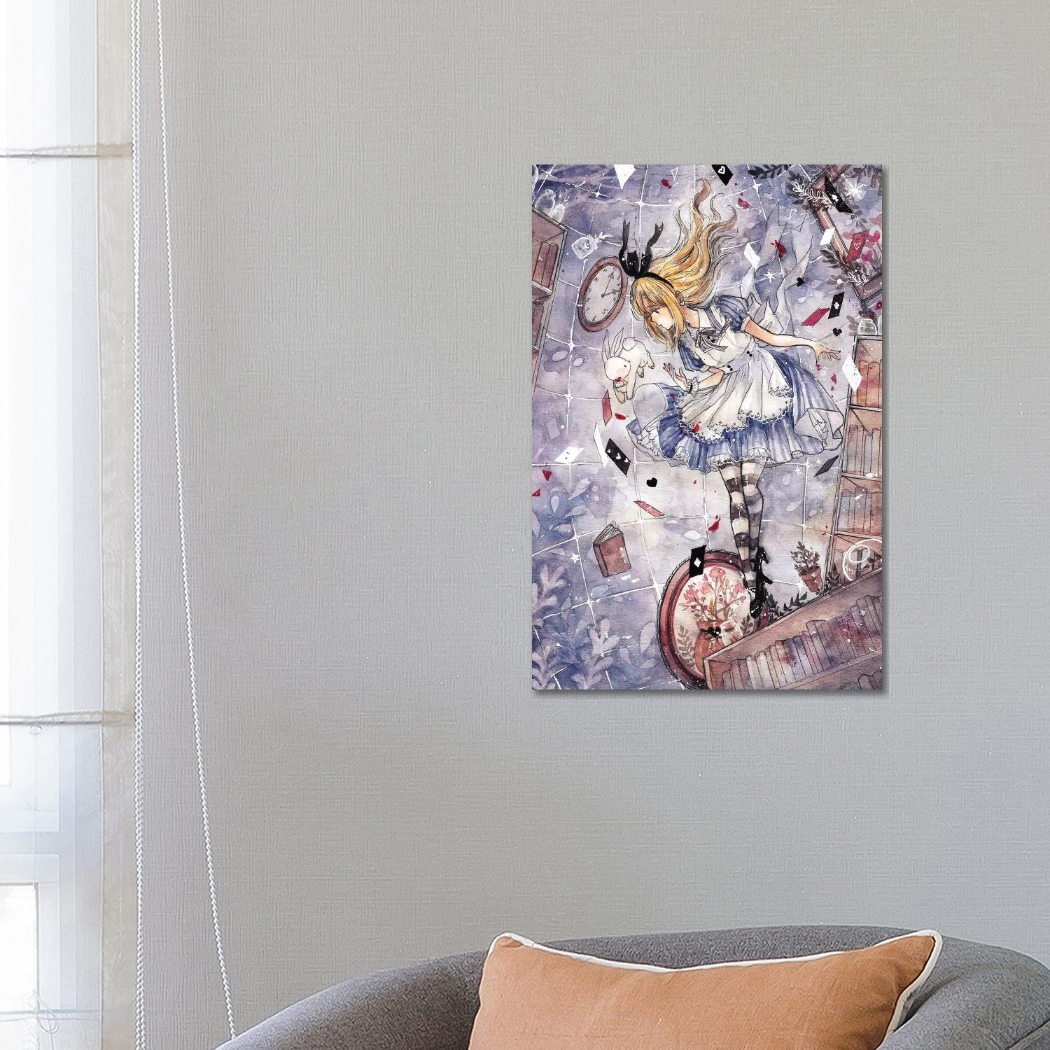 East Urban Home Down the Rabbit Hole by Cherriuki - Wrapped Canvas ...