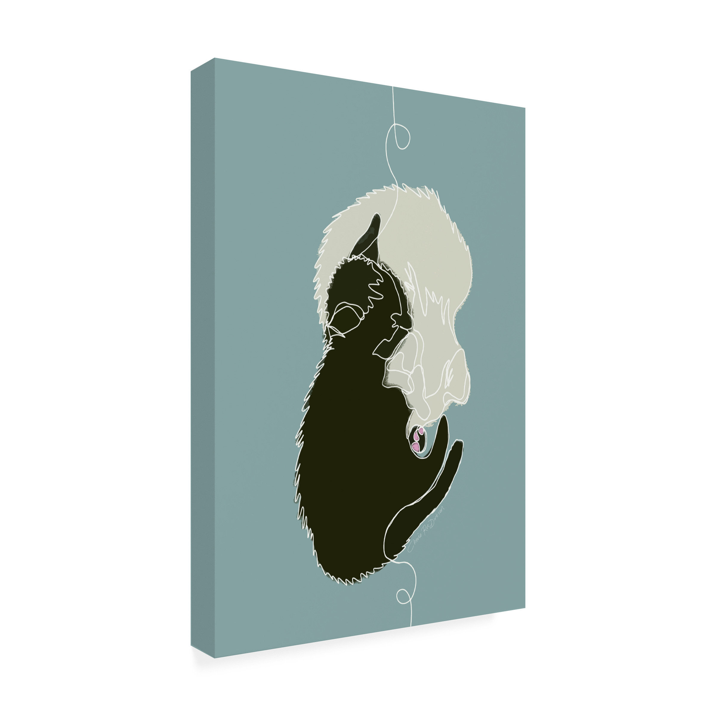 Winston Porter Aethan Yin Yang Kittens On Canvas by Cherie Roe Dirksen ...