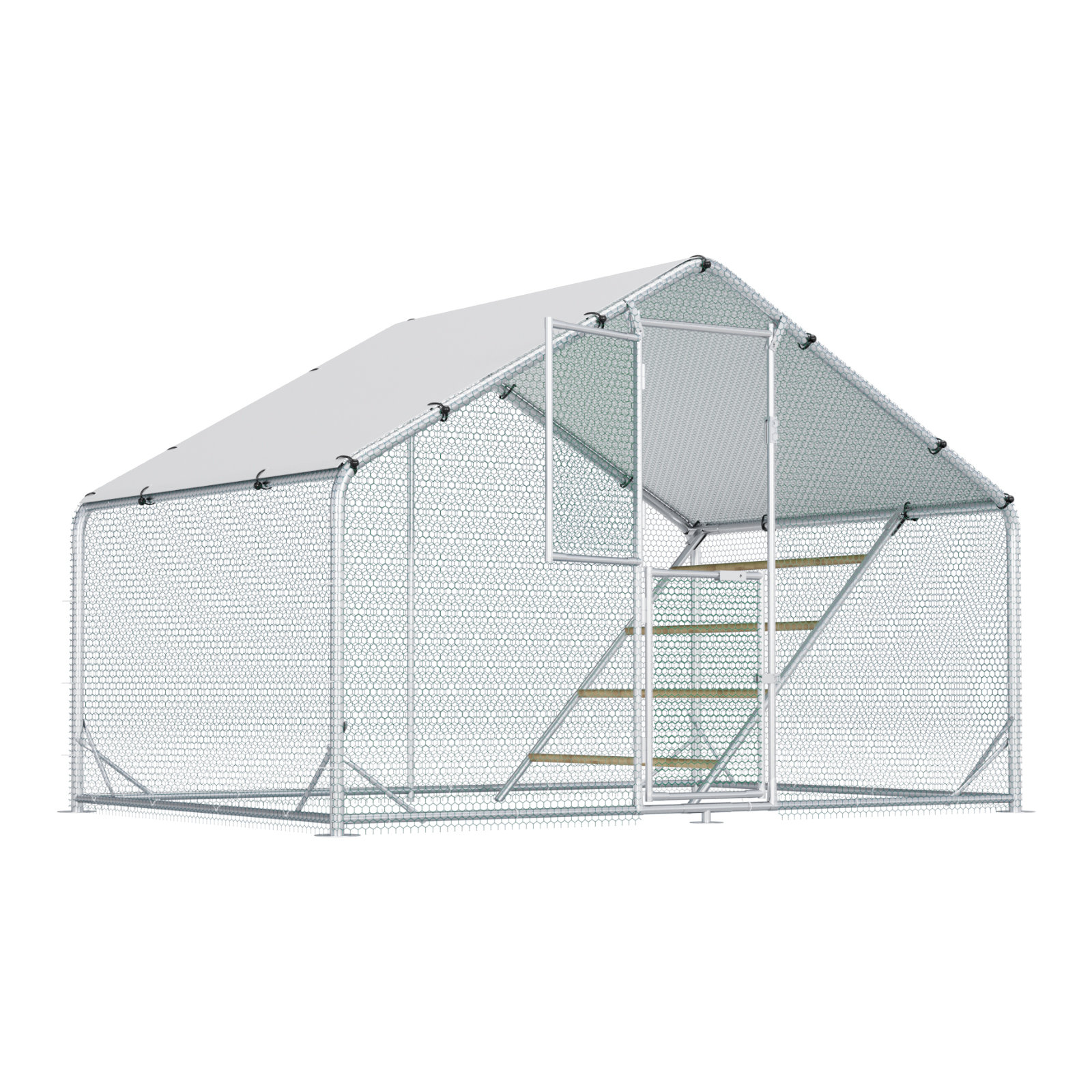 Trent Austin Design® Metal Peak Top Chicken Coop with Roosting Ladder ...