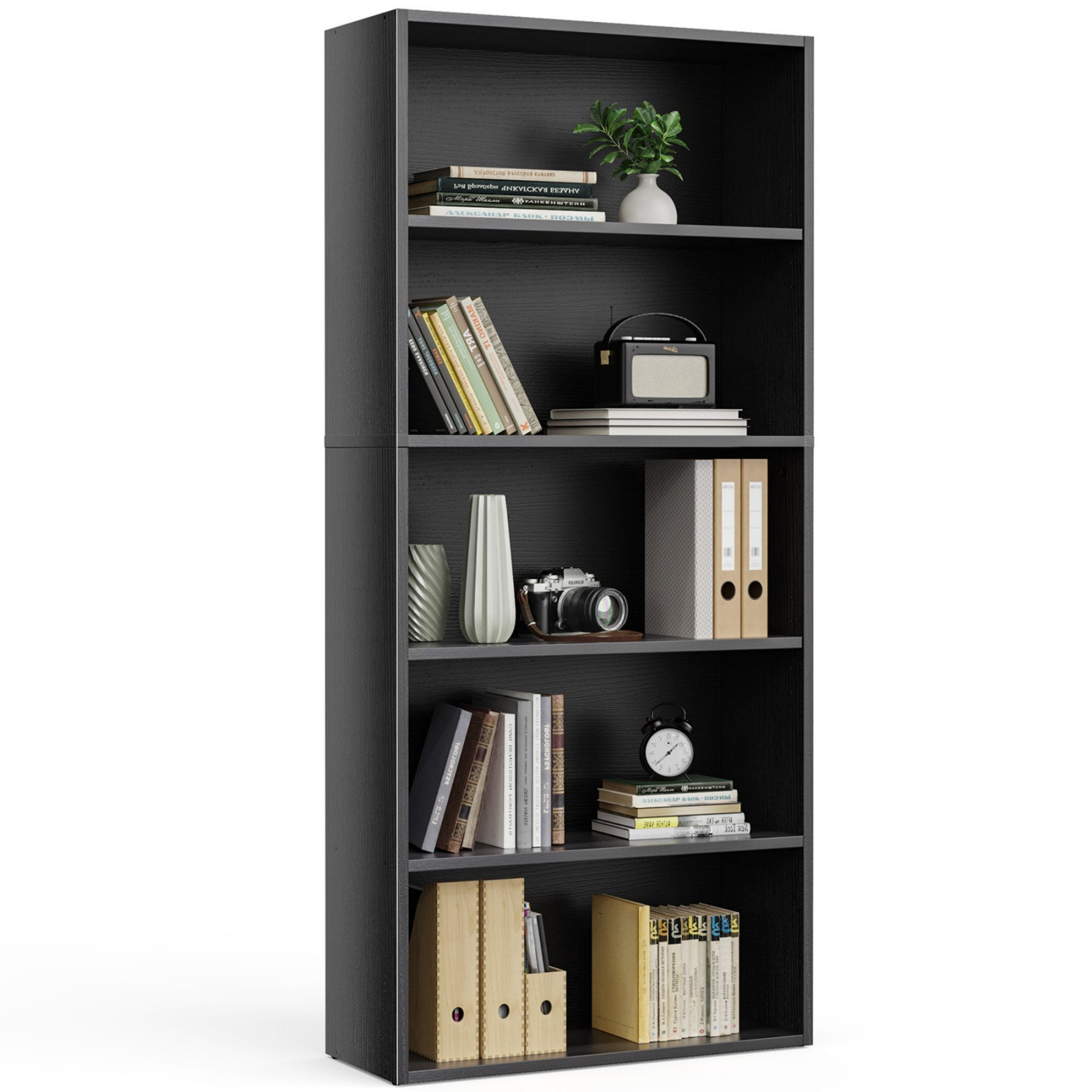 Hokku Designs Tall Floor Standing Open Bookshelf | Wayfair