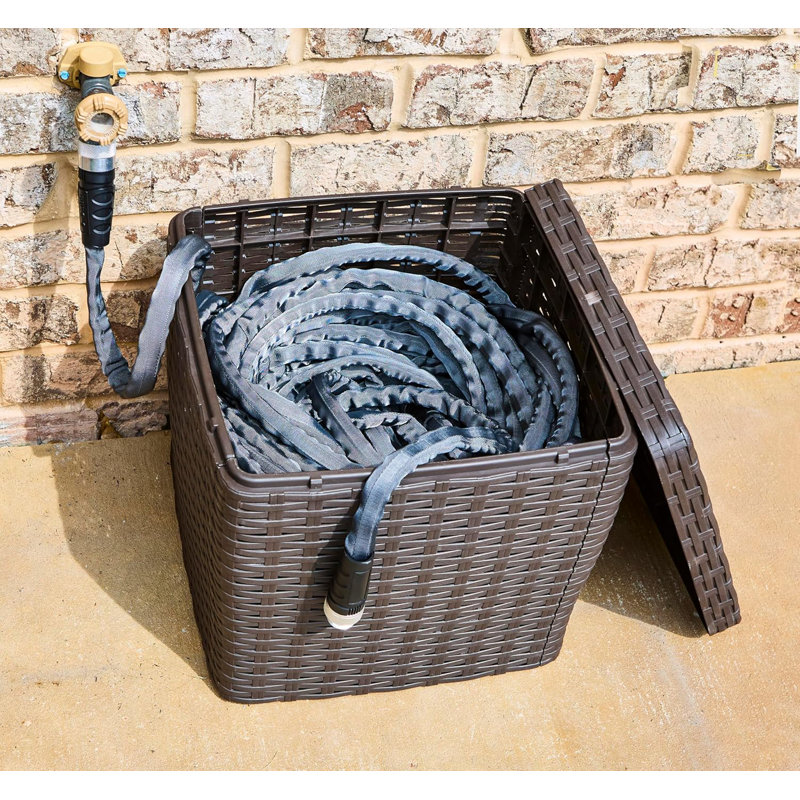 Real Hose Storage Outdoor Garden Hose Storage Holder, Decorative Garden ...