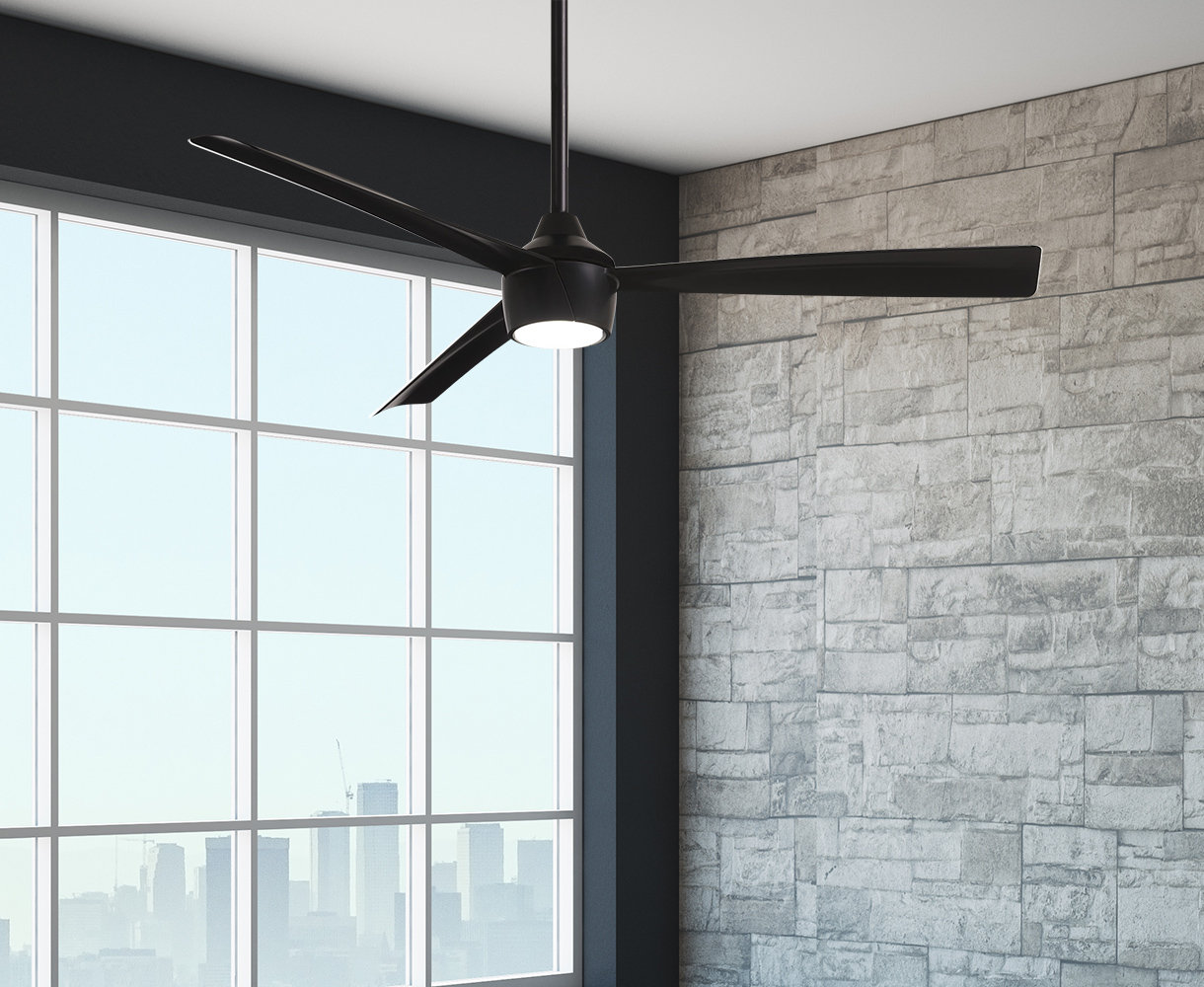 Minka Aire 3-Blade 56" Sweep Skinnie Ceiling Fan with Hand Held Remote ...
