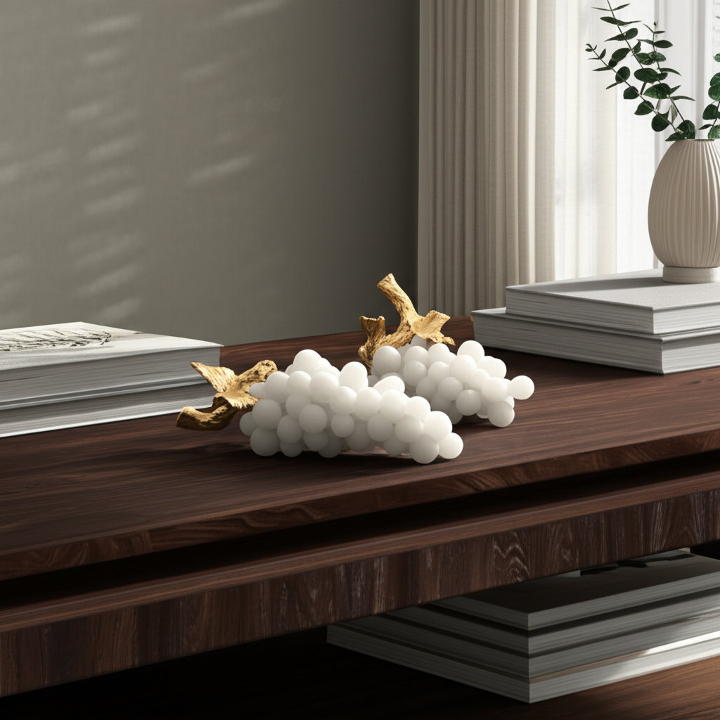 Mercer41 Decorative Object Polyresin Grape Cluster Design With Branches ...