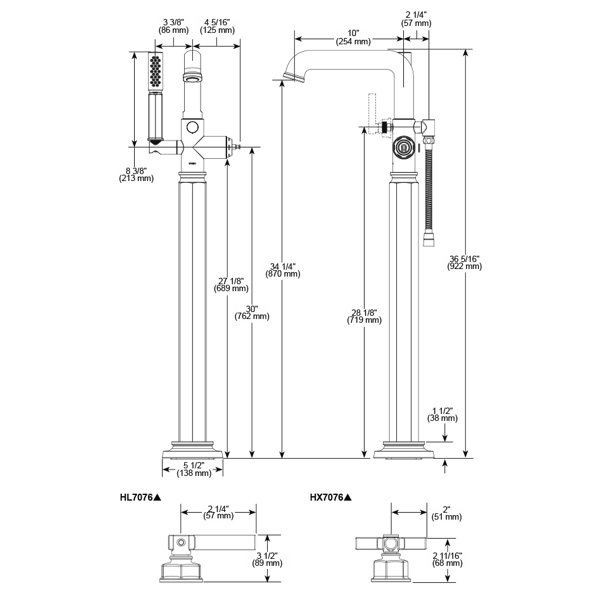 Brizo Invari® Single-Handle Floor Mount Tub Filler | Perigold